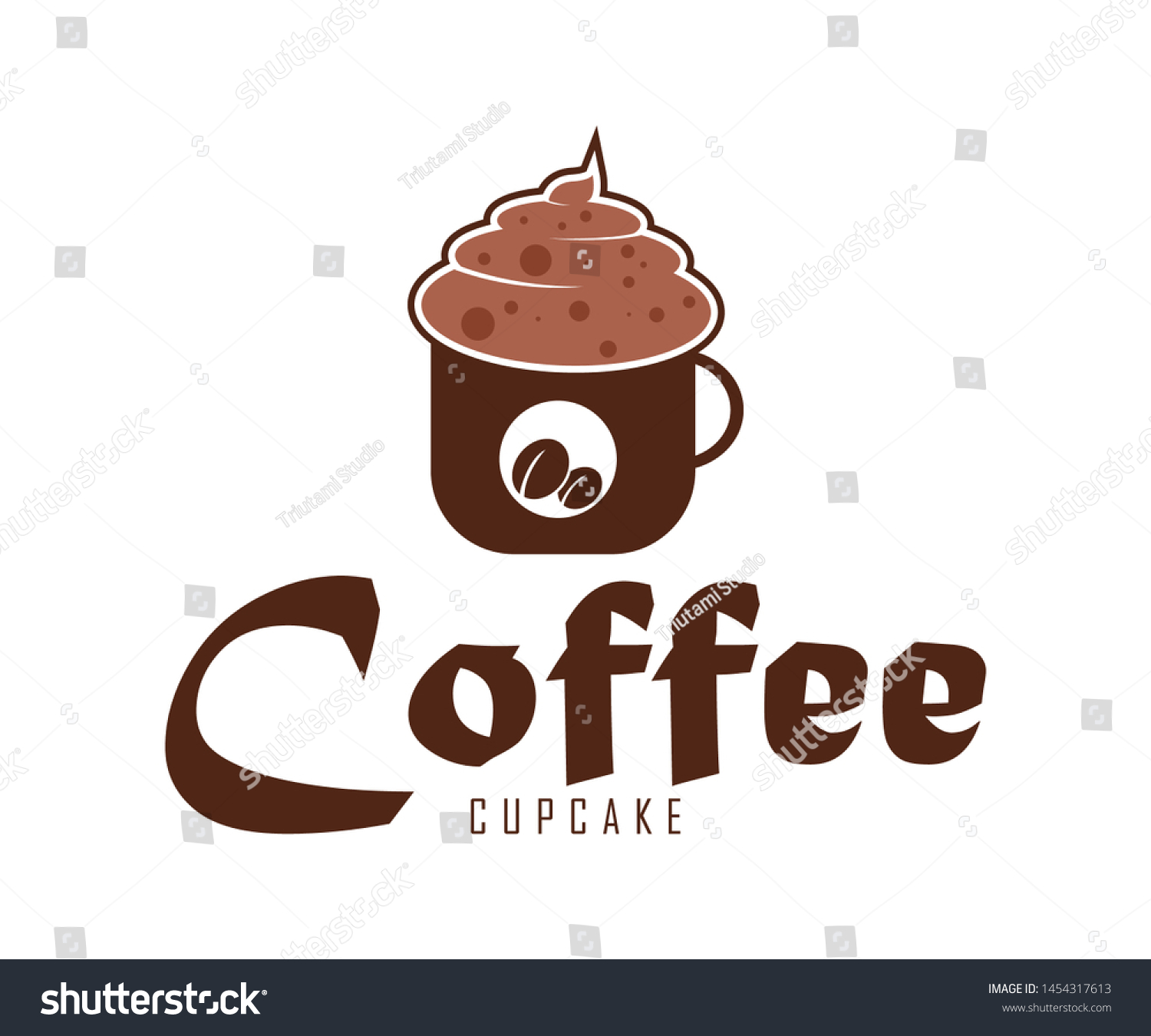 Coffee Cupcake Logo Design Templete Stock Vector (Royalty Free ...