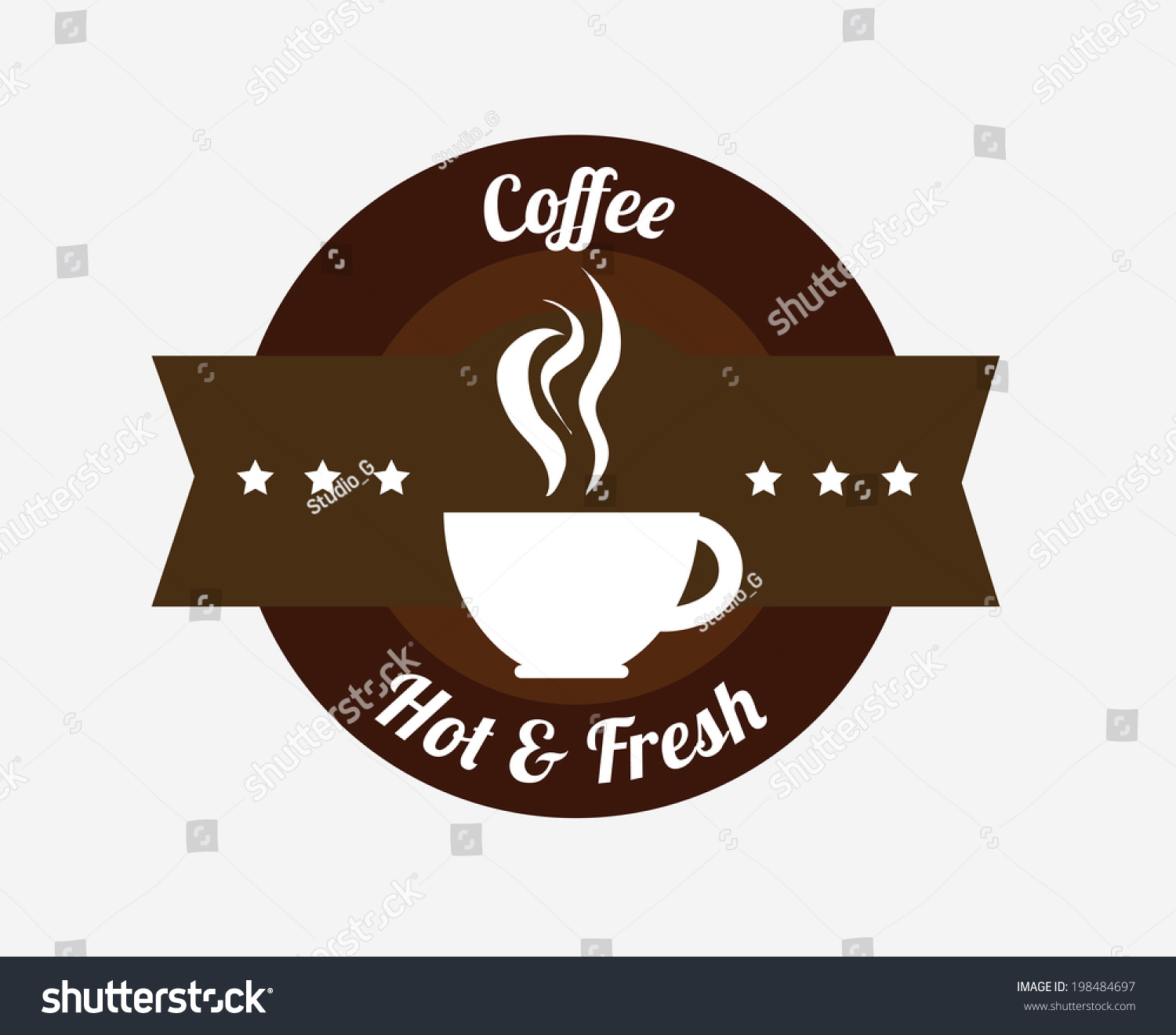 Coffee Design Over White Background Vector Stock Vector (Royalty Free ...