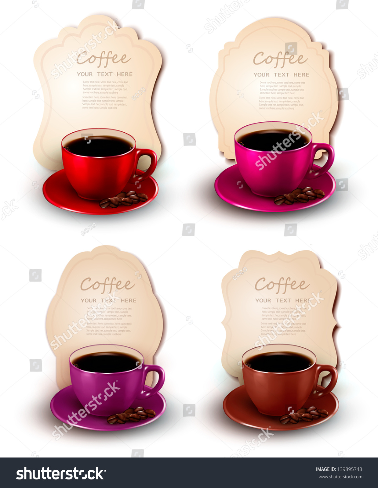 Coffee Design Template Vector Illustration Stock Vector (Royalty Free ...