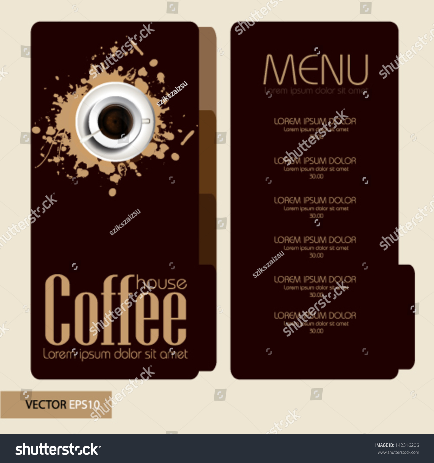 Coffee Design Templates Stock Vector (Royalty Free) 142316206 ...