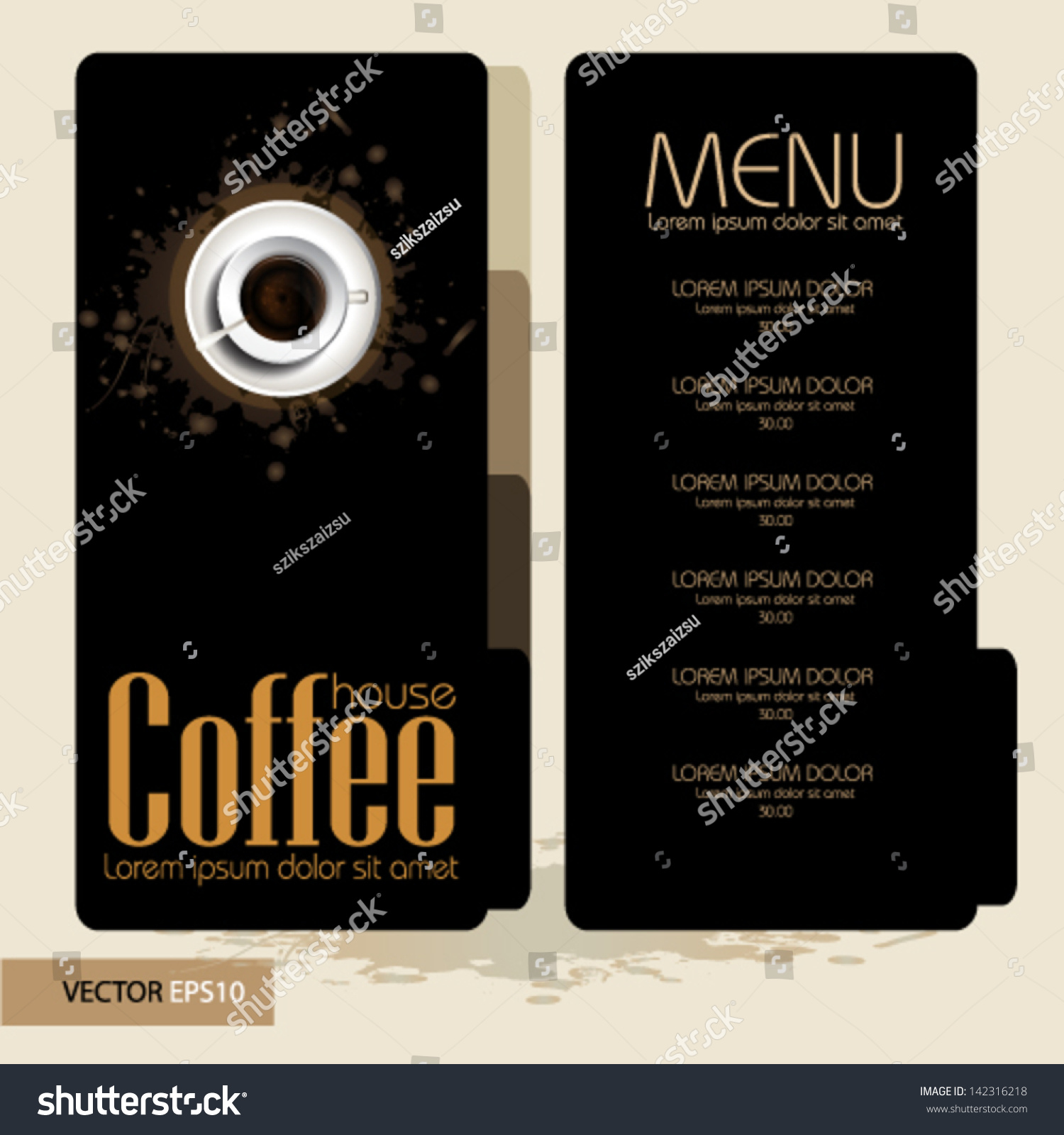 Coffee Design Templates Stock Vector (Royalty Free) 142316218 ...
