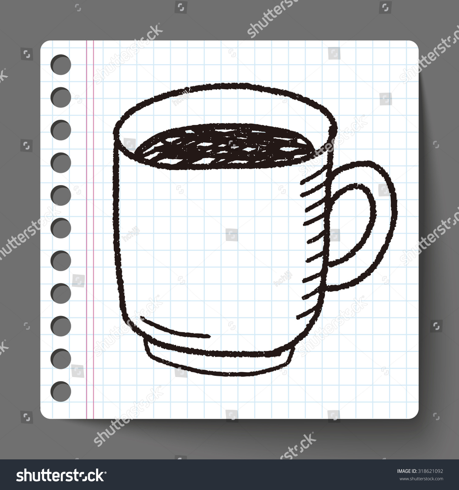 Coffee Doodle Drawing Stock Vector (Royalty Free) 318621092 | Shutterstock