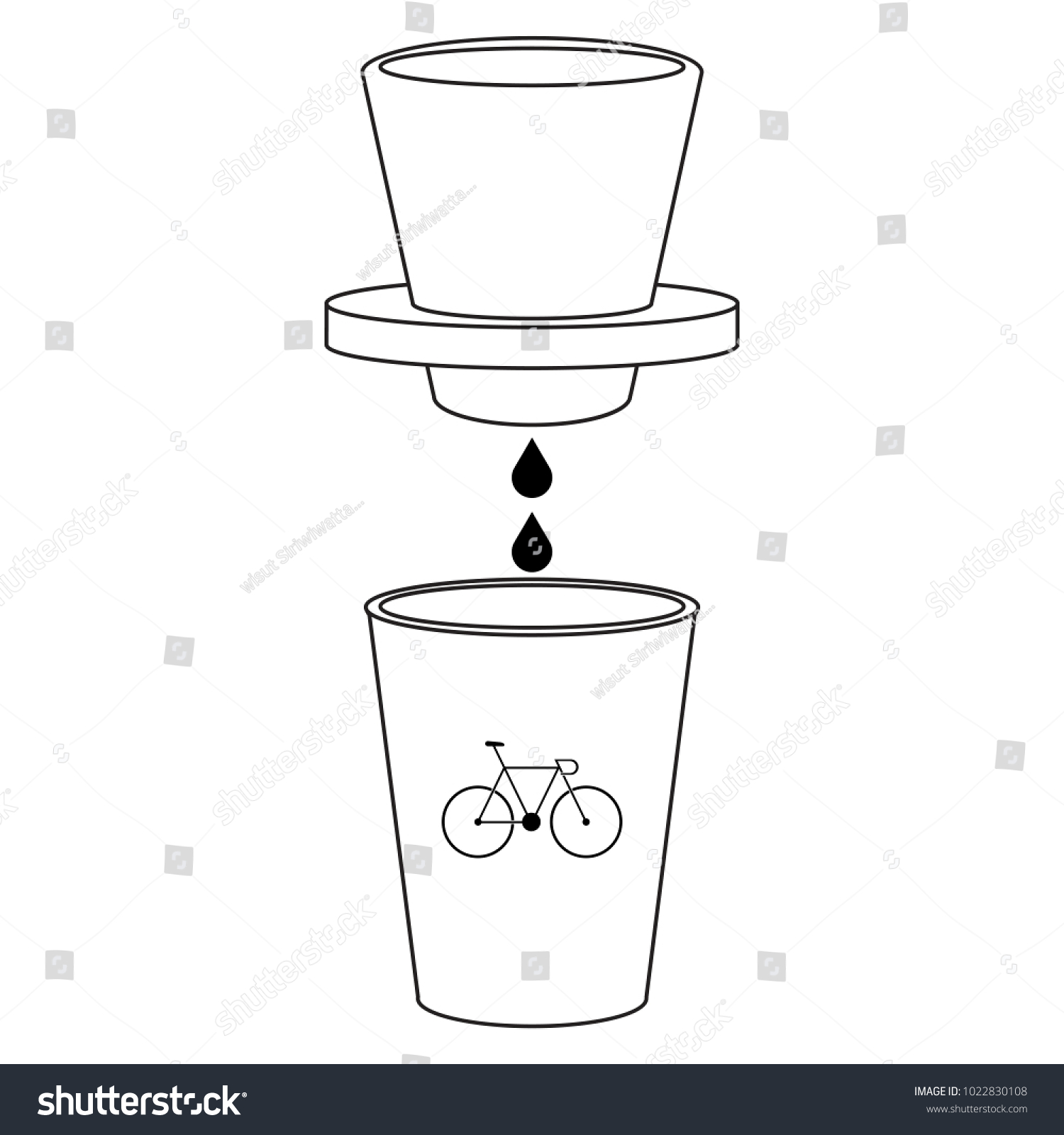 Coffee Drip Vector Stock Vector (Royalty Free) 1022830108 | Shutterstock