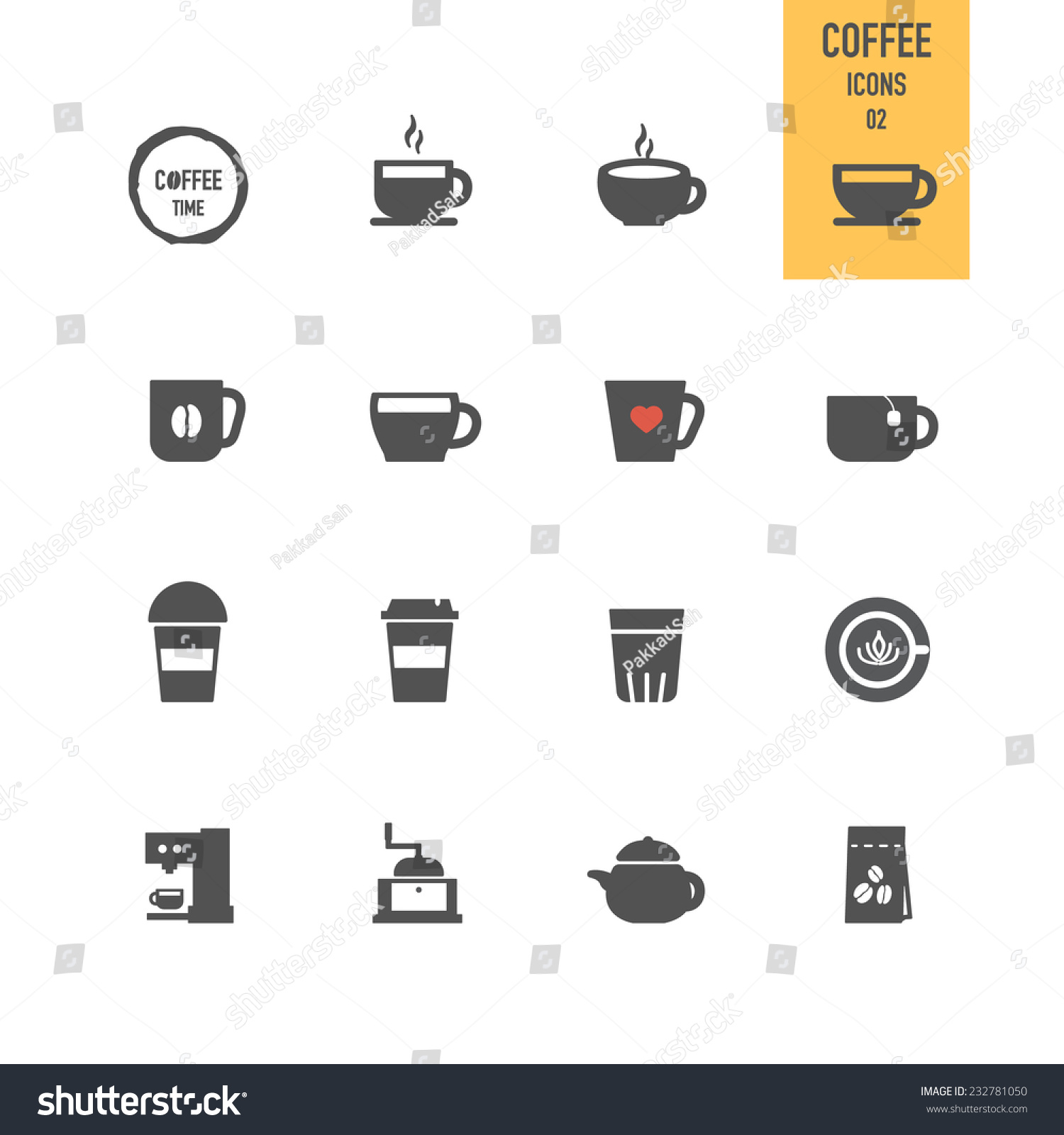 Coffee Icons Vector Illustration Stock Vector (Royalty Free) 232781050 ...