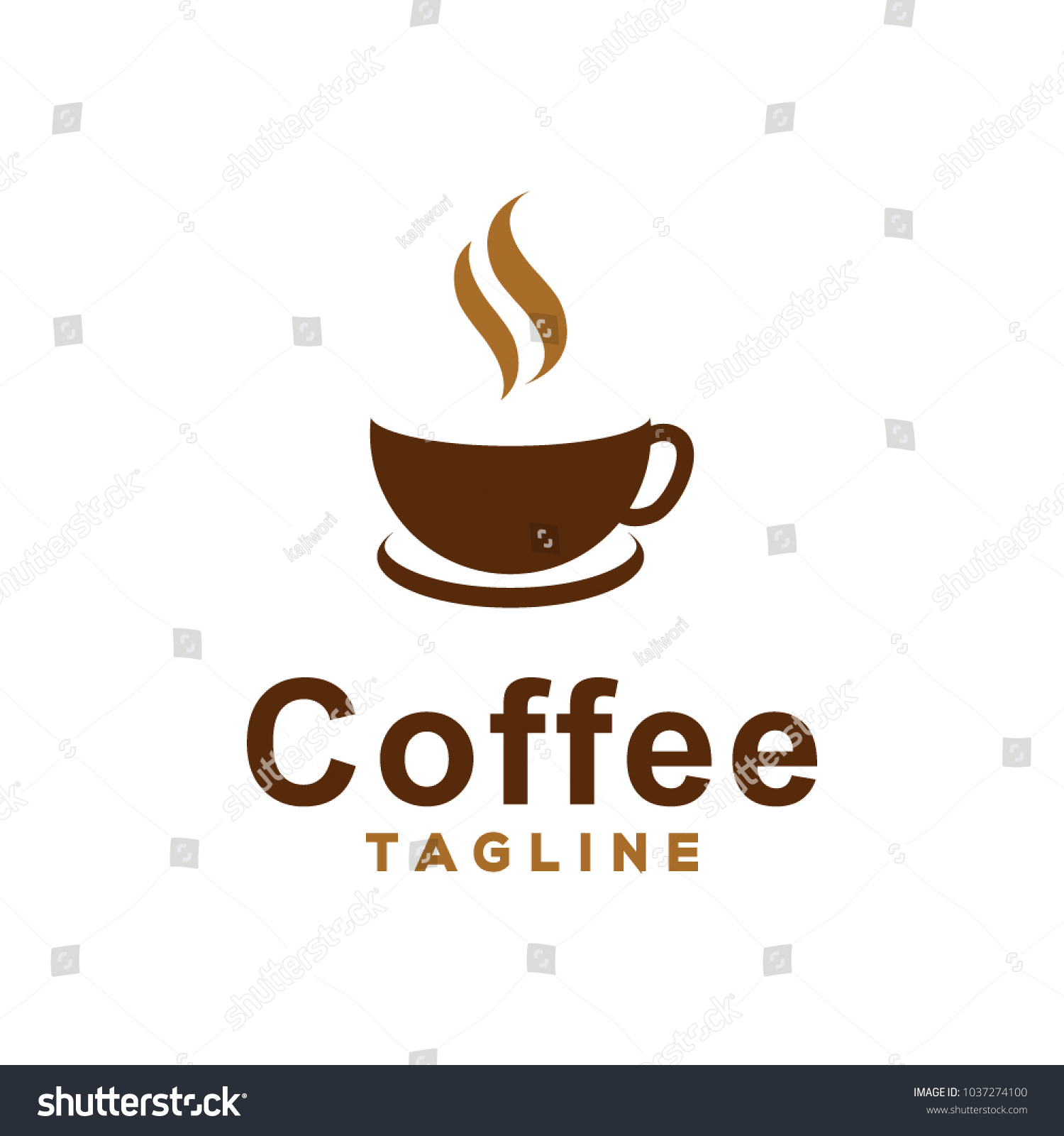 logo y símbolo del café: vector de stock (libre de regalías) 1037274100 ...