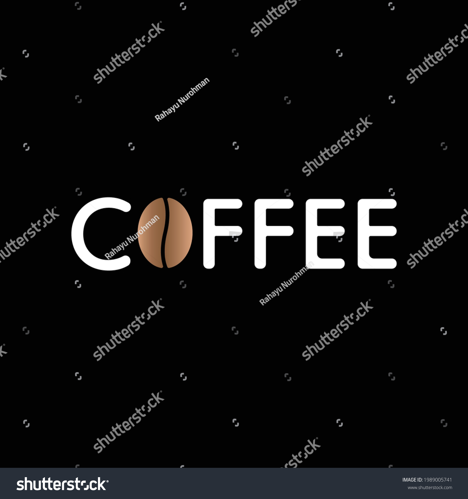 Coffee Logo Black Background Stock Vector (Royalty Free) 1989005741 ...