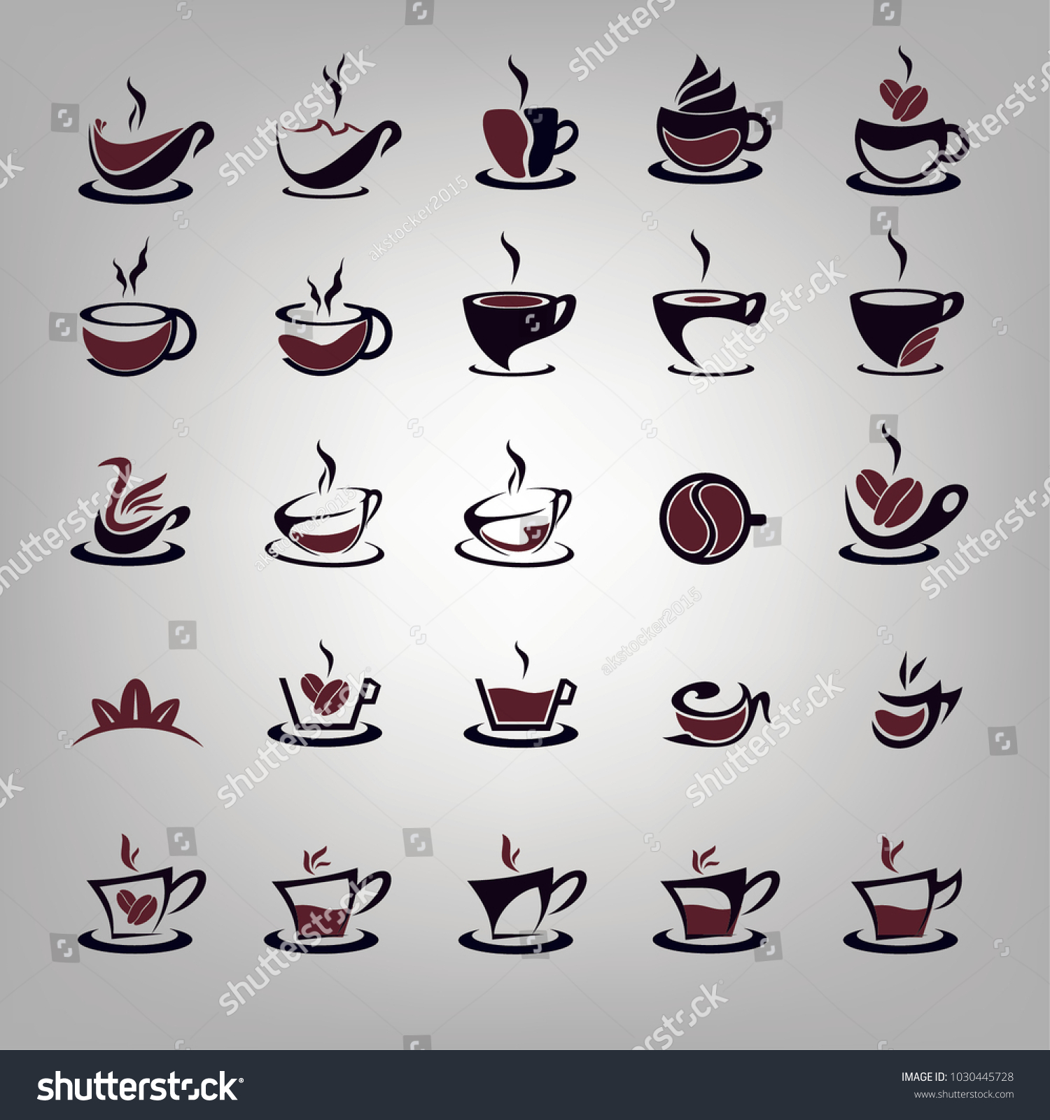 Coffee Logos Set 001 Stock Vector (Royalty Free) 1030445728 | Shutterstock
