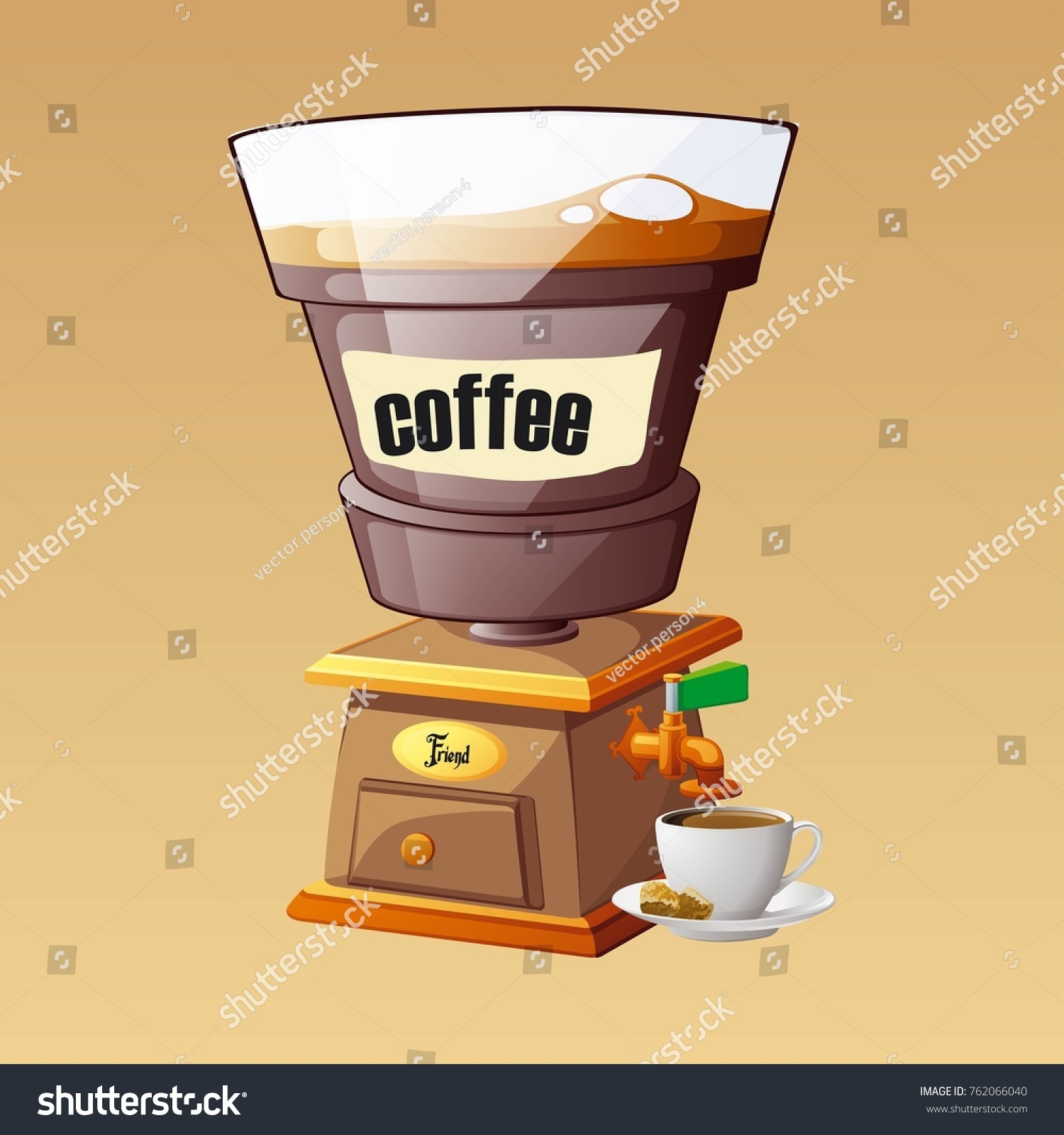 Coffee Machine Cartoon Vector Illustration Stock Vector (Royalty Free ...