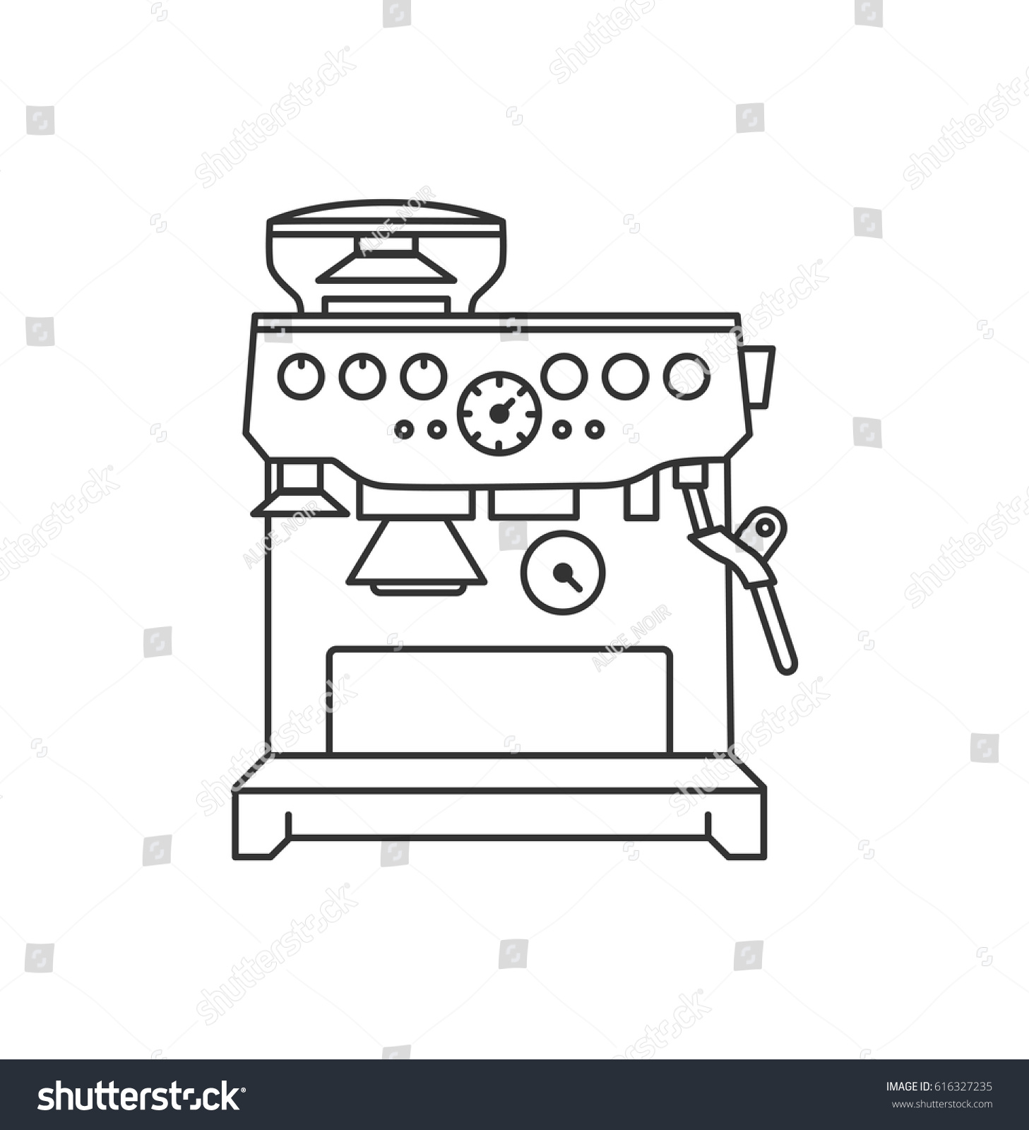 Coffee Machine Illustration Stock Vector (Royalty Free) 616327235