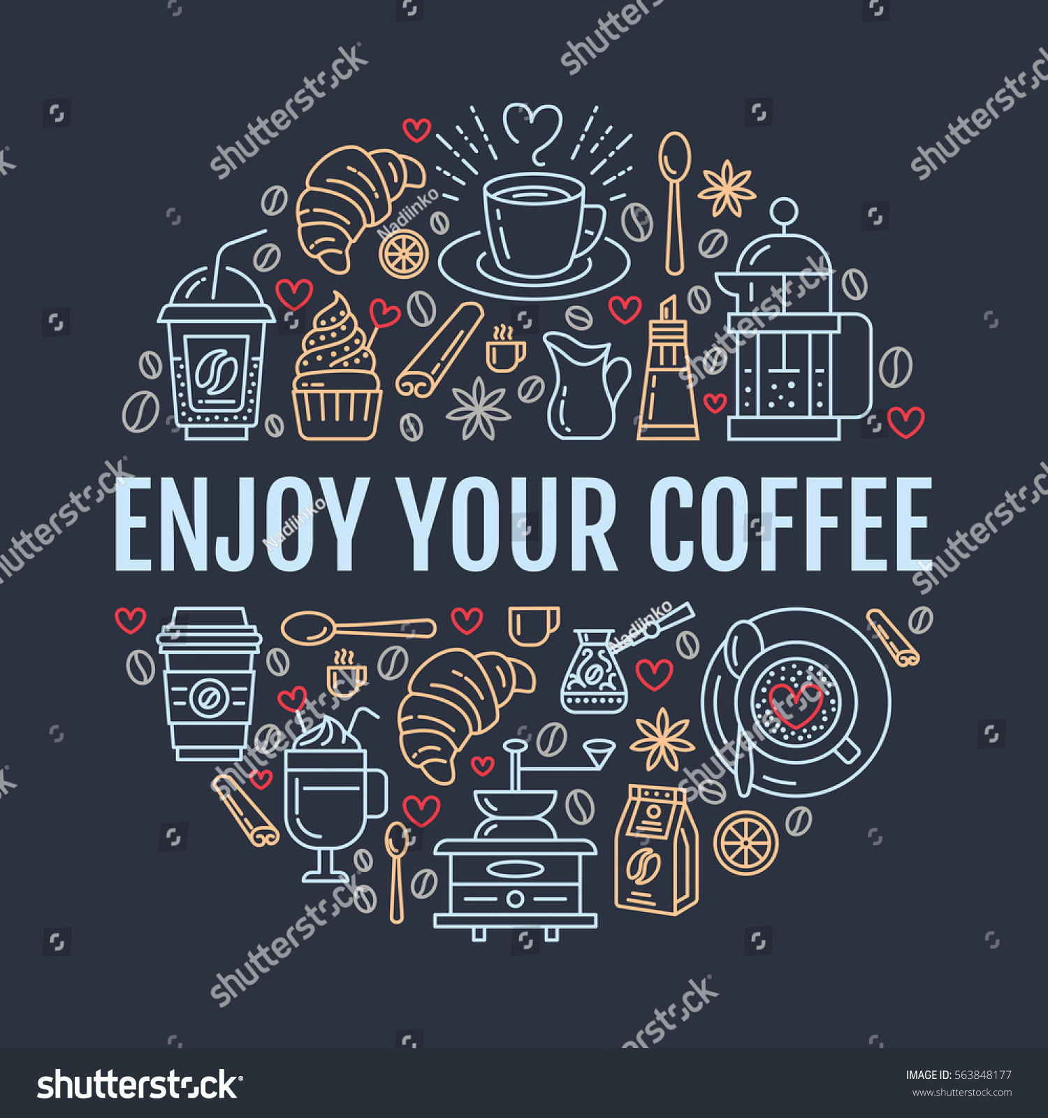 Coffee Making Poster Template Brewing Vector: vector de stock (libre de ...