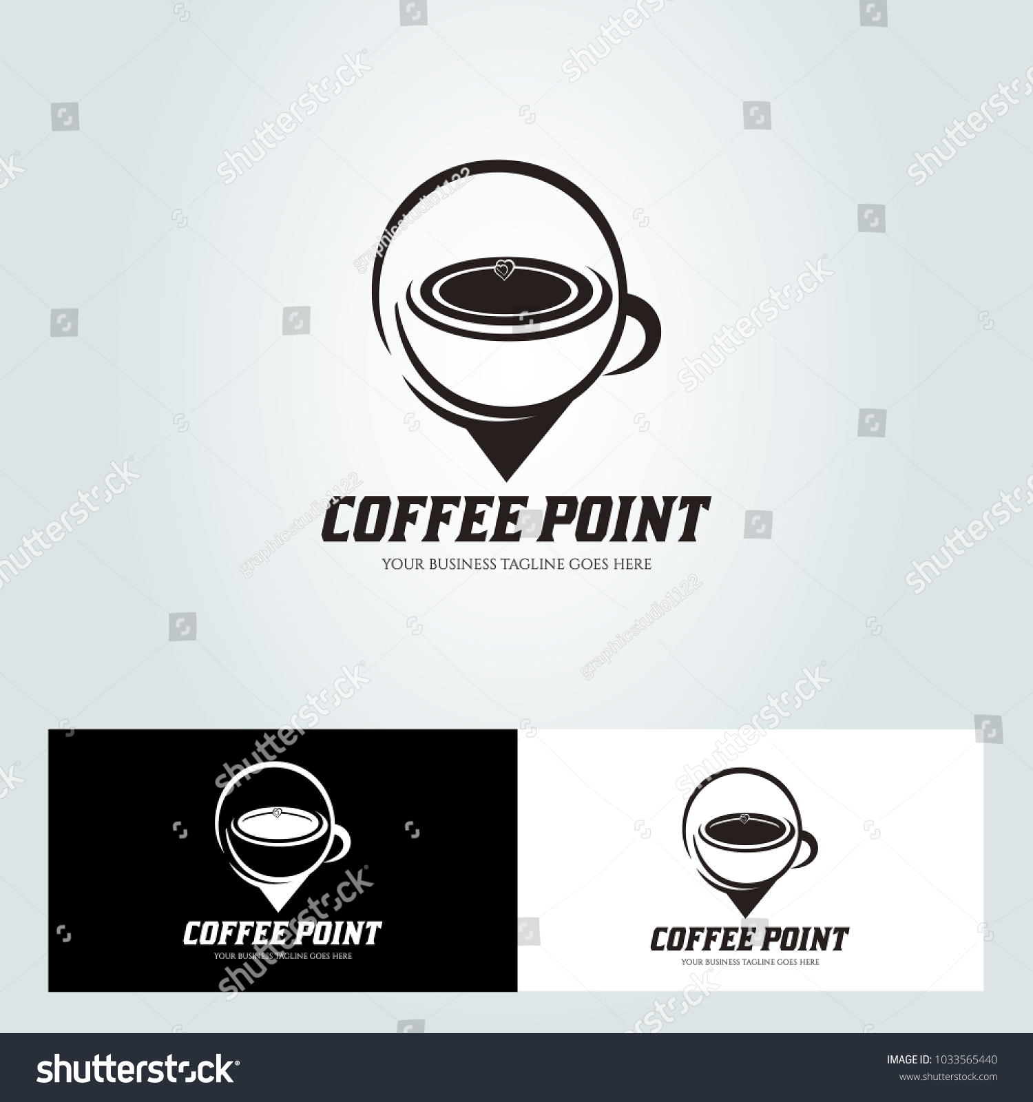 Coffee Point Logo Design Template Vector Stock Vector (Royalty Free ...