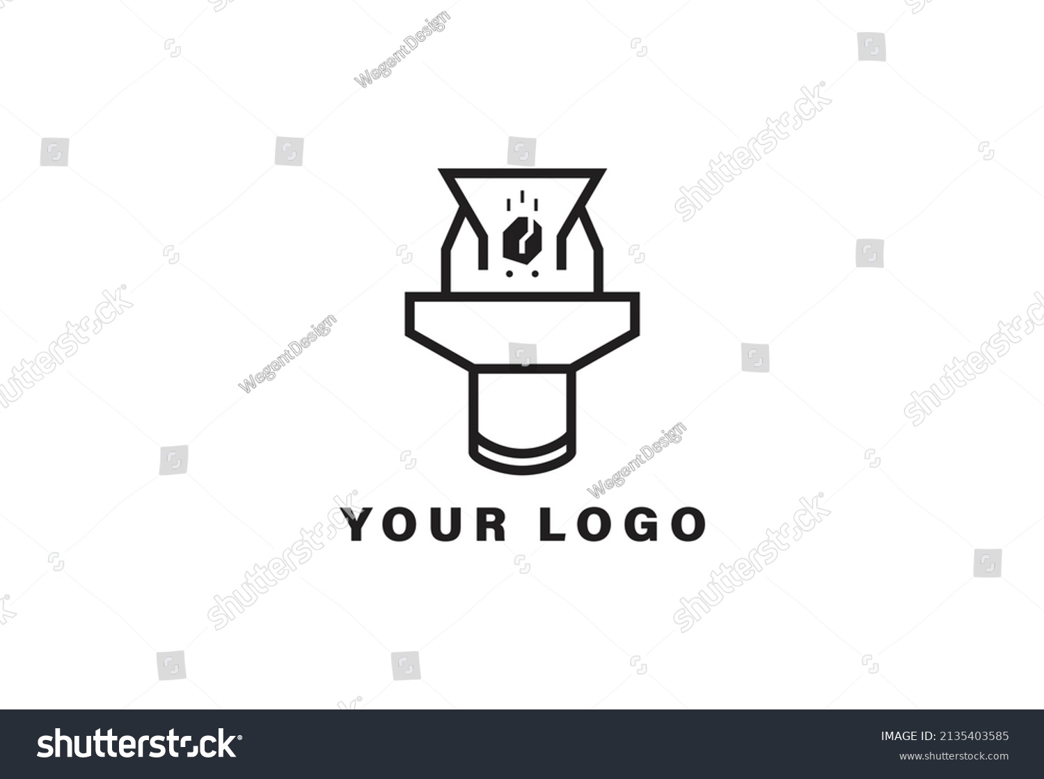 Coffee Roaster Logo Design Template Stock Vector (Royalty Free) 2135403585