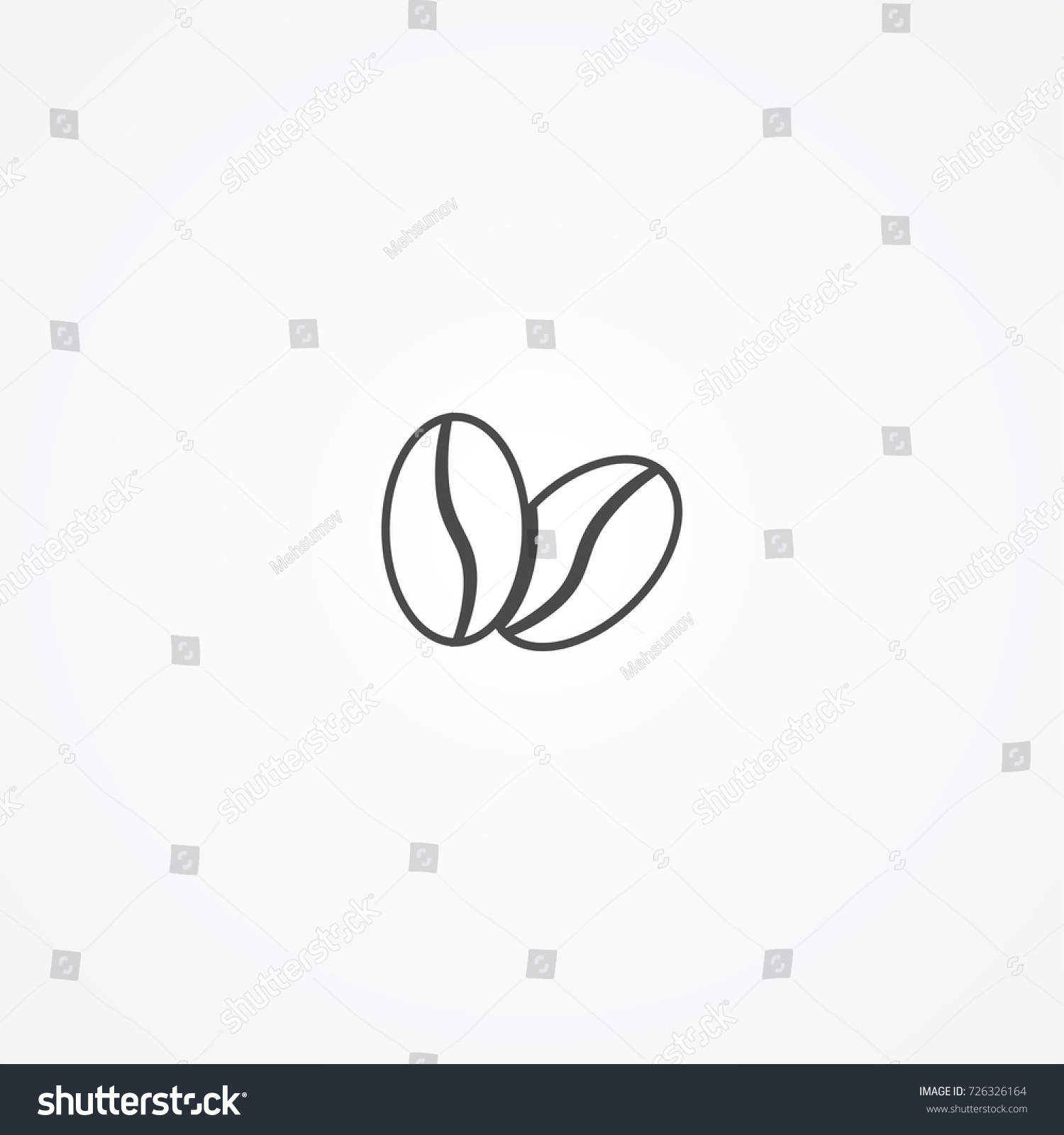 Coffee Seed Icon Stock Vector (Royalty Free) 726326164 | Shutterstock