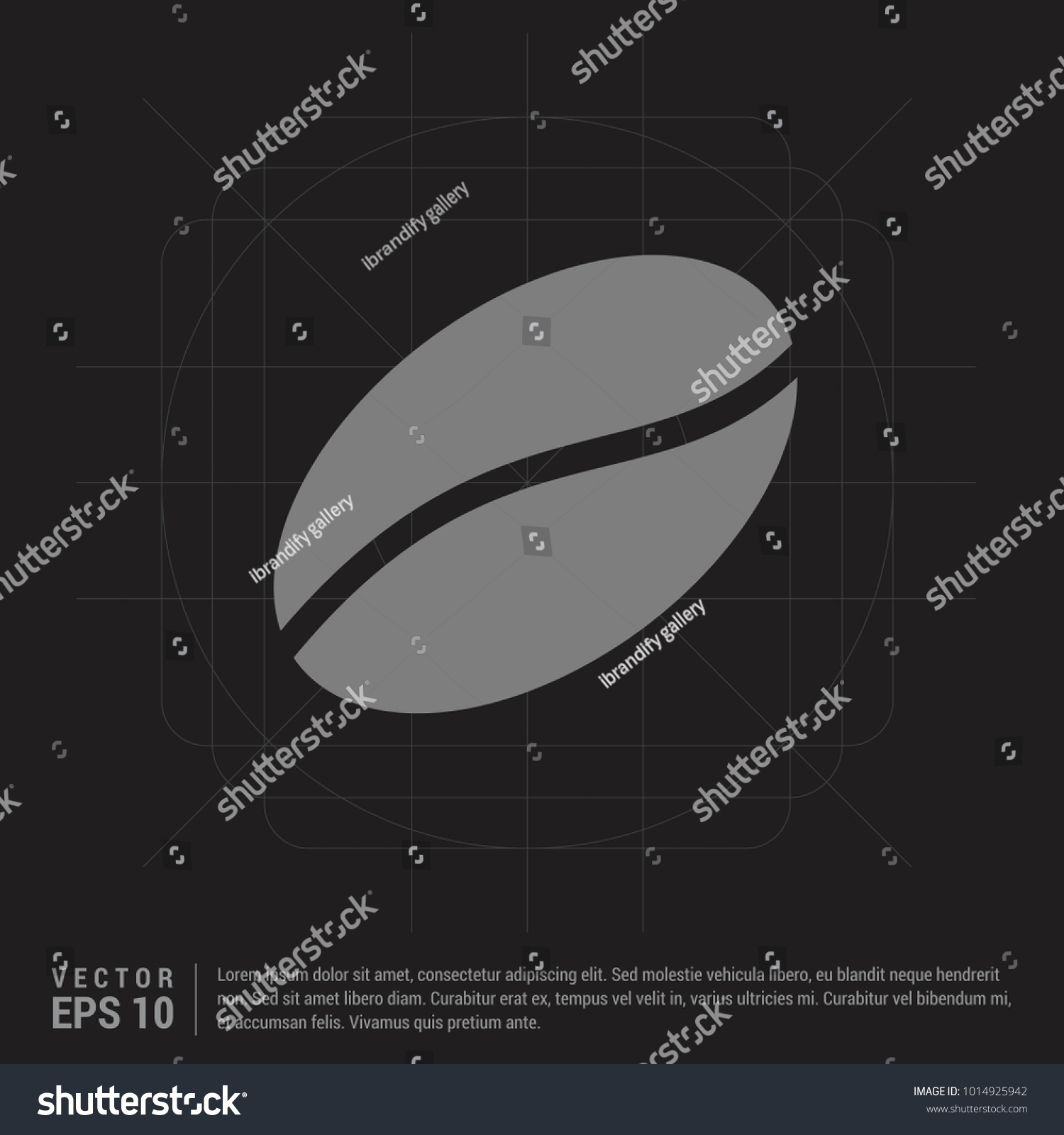 Coffee Seed Icon Black Creative Background Stock Vector (Royalty Free ...