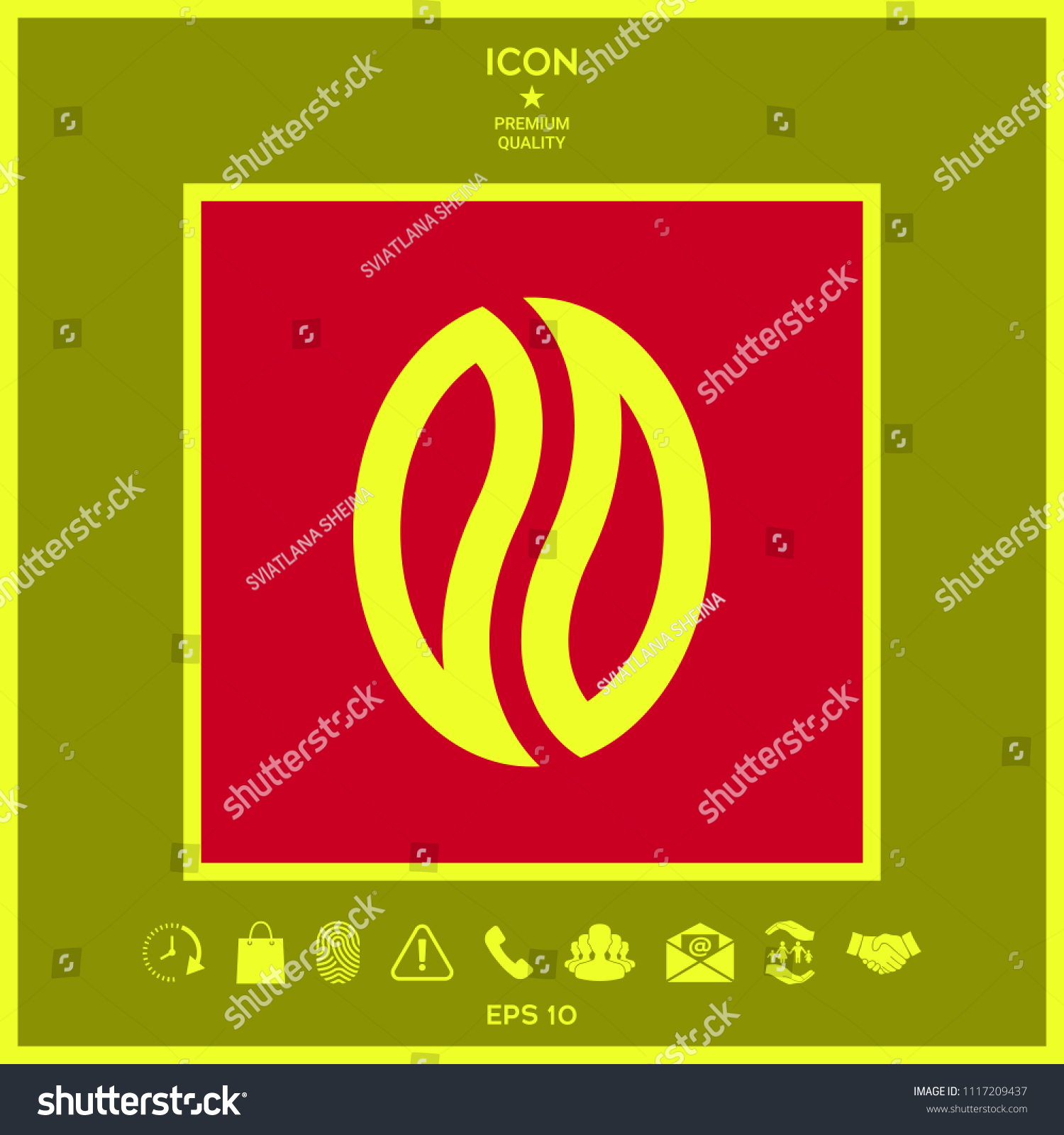 Coffee Seed Logo Stock Vector (Royalty Free) 1117209437