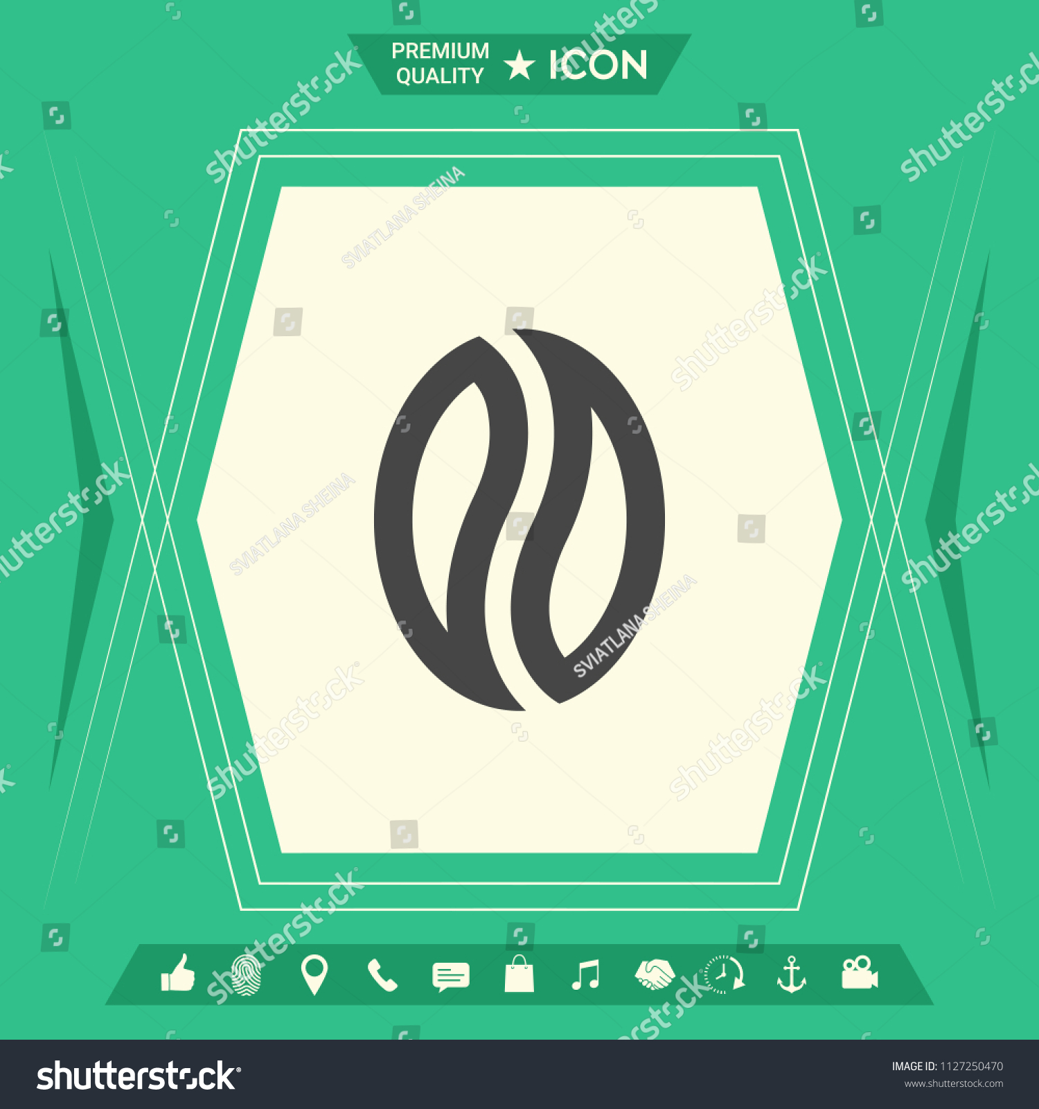 Coffee Seed Logo Stock Vector (Royalty Free) 1127250470 | Shutterstock