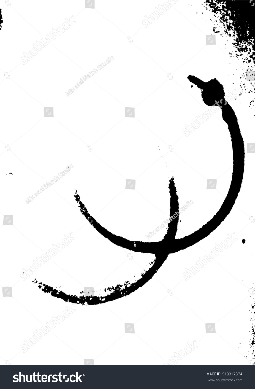 Coffee Stain Ring Vector Shape Grunge Stock Vector (Royalty Free ...