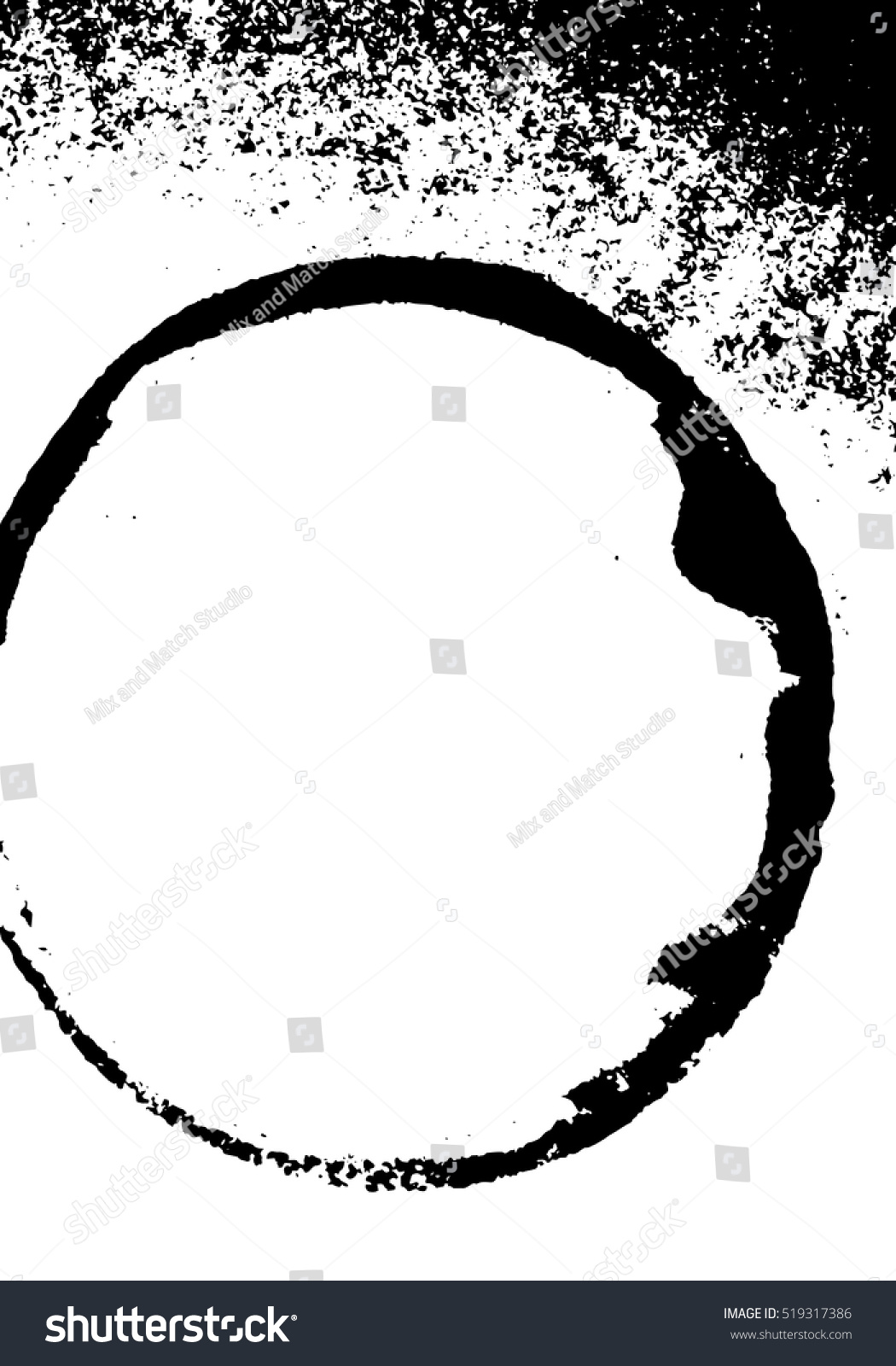 Coffee Stain Ring Vector Shape Grunge Stock Vector 519317386 - Shutterstock