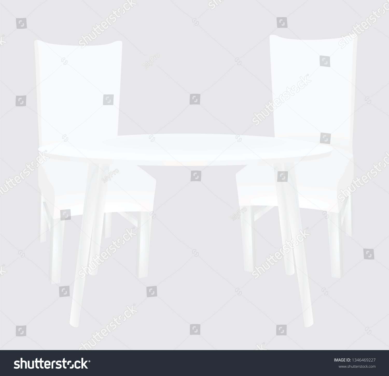Coffee Table Two Chairs Vector Illustration Stock Vector (Royalty Free ...