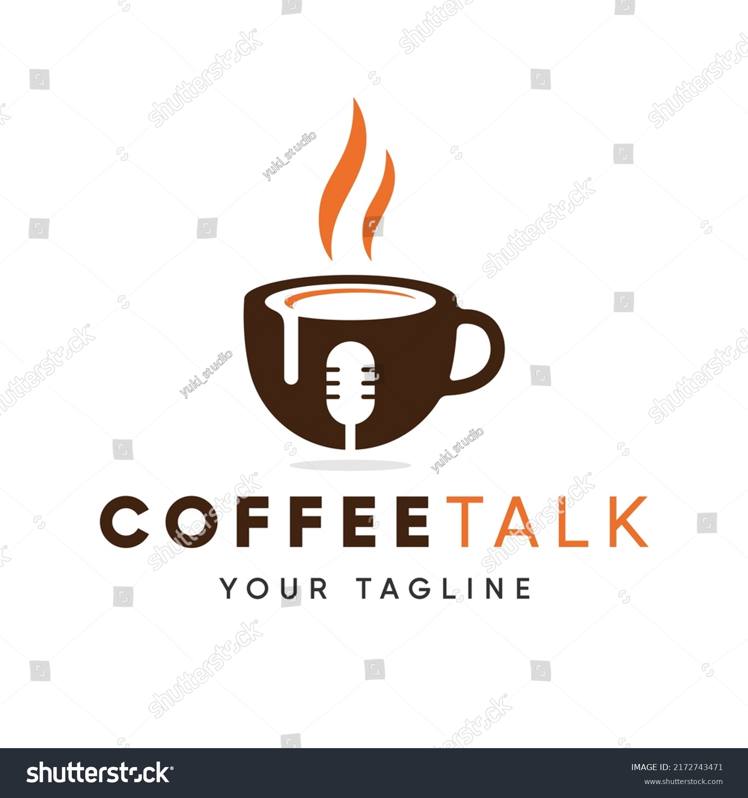 Coffee Talk Logo Vector Designs Template Stock Vector (Royalty Free ...