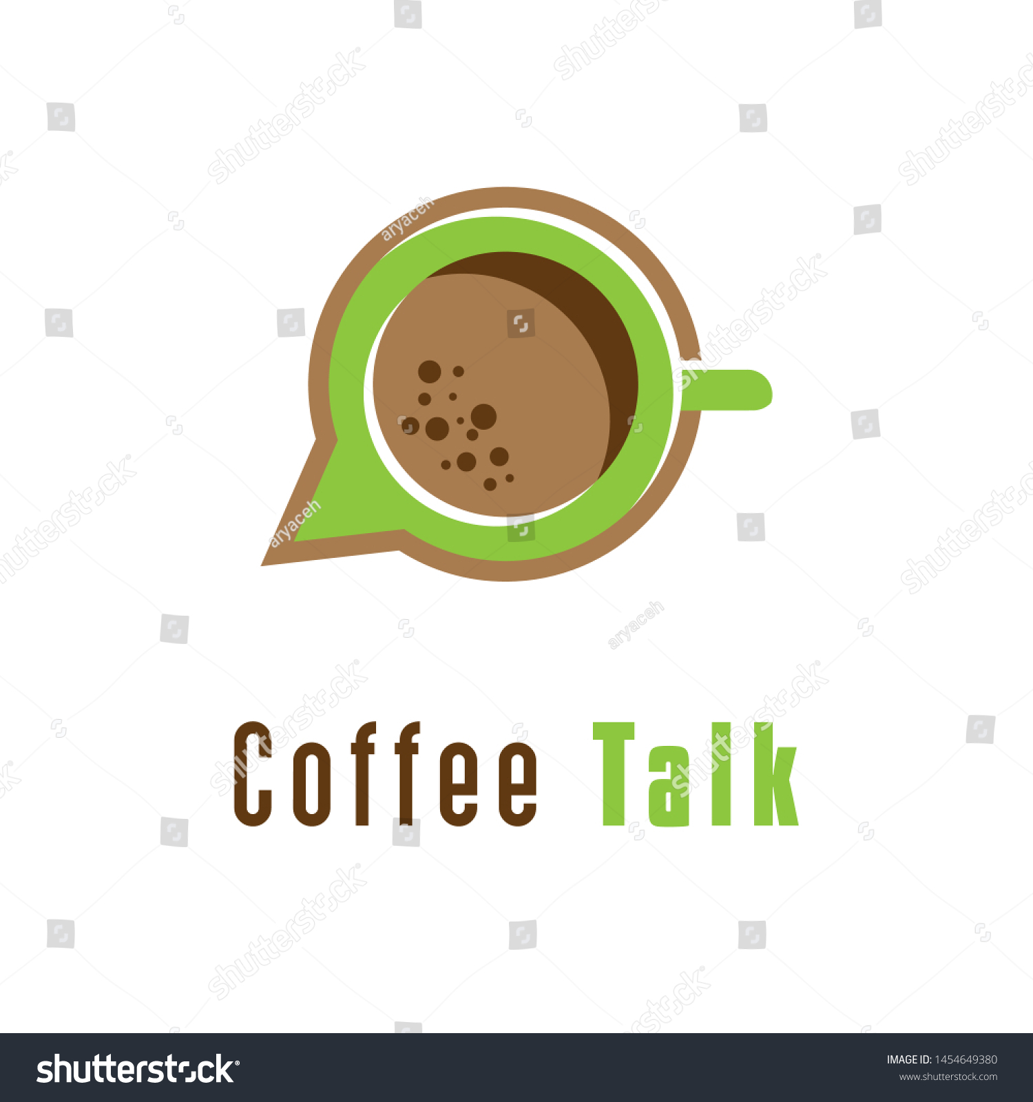 Coffee Talk Logo Vector Template Stock Vector (Royalty Free) 1454649380 ...