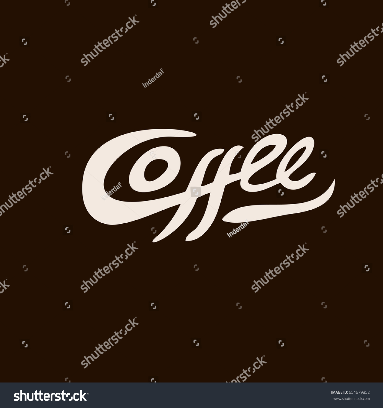 Coffee Text Logo Sketch Calligraphy Vector Stock Vector (Royalty Free ...