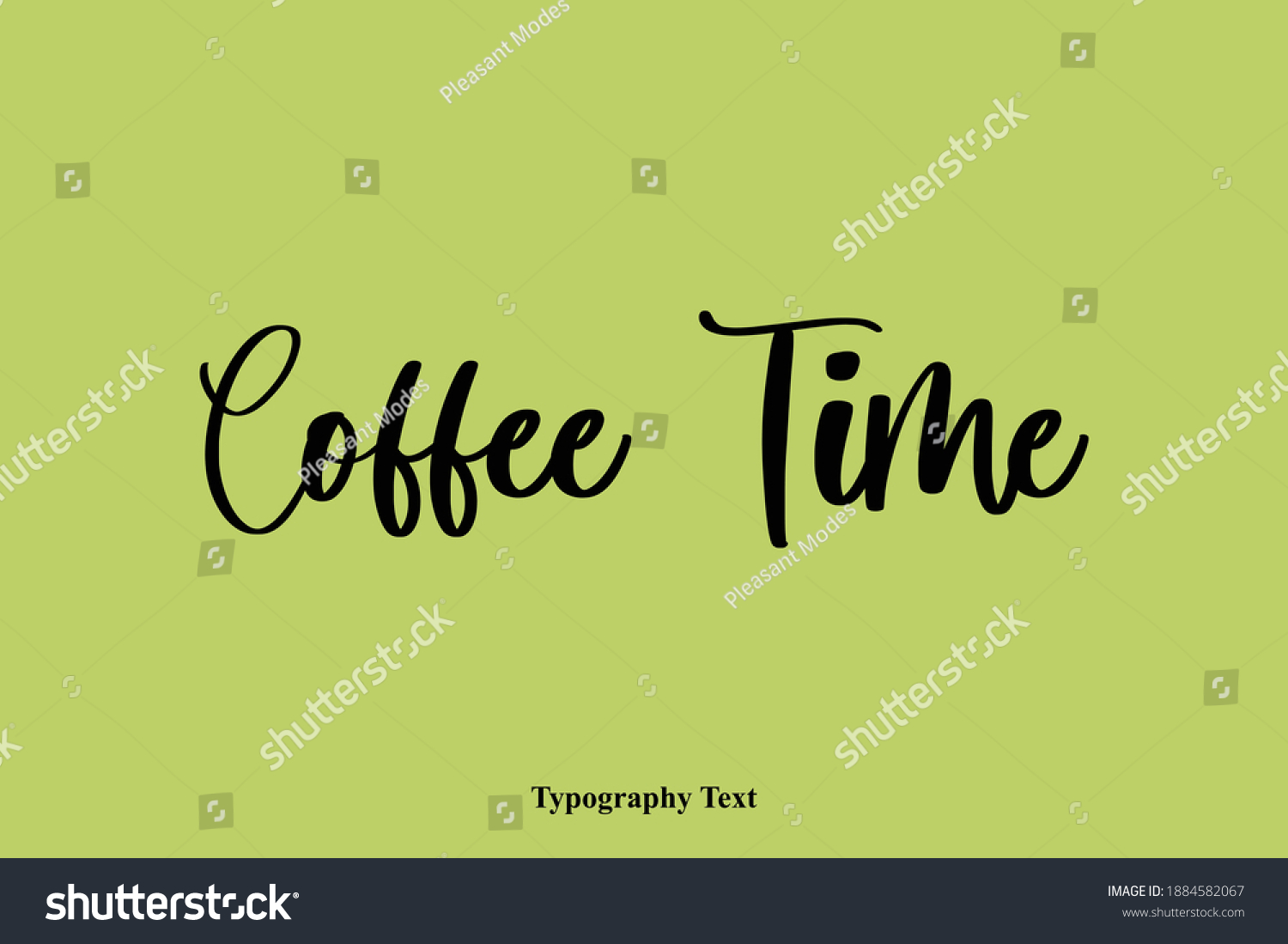 Coffee Time Handwritten Typography Text Quotation Stock Vector (Royalty ...