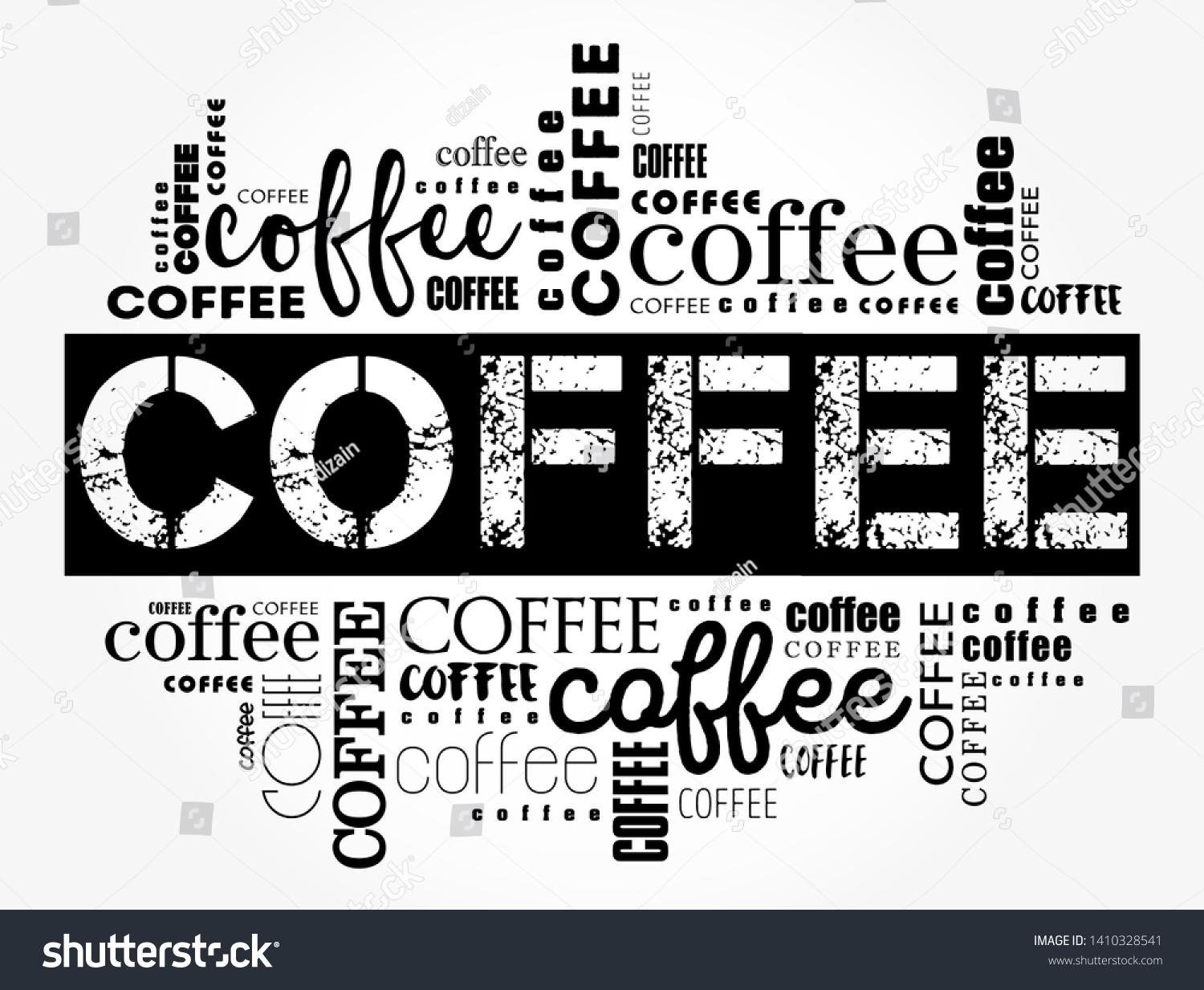 Coffee Words Cloud Collage Art Concept Stock Vector (Royalty Free ...