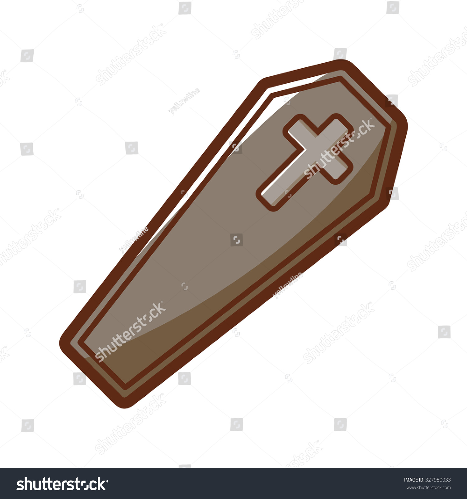 Coffin Cartoon Vector: vector de stock (libre de regalías) 327950033 ...