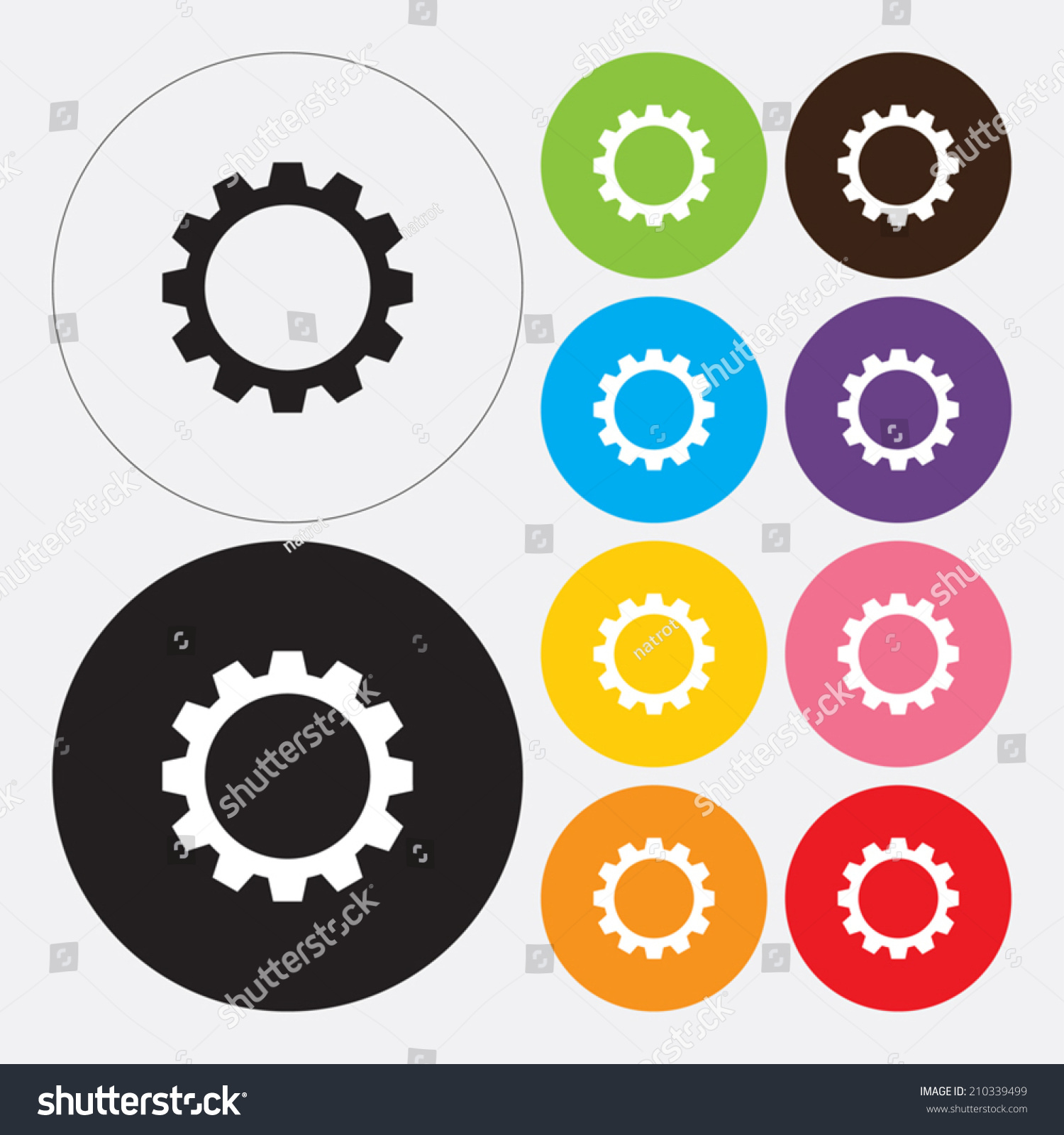 Cog Gear Icon Vector Stock Vector (Royalty Free) 210339499 | Shutterstock