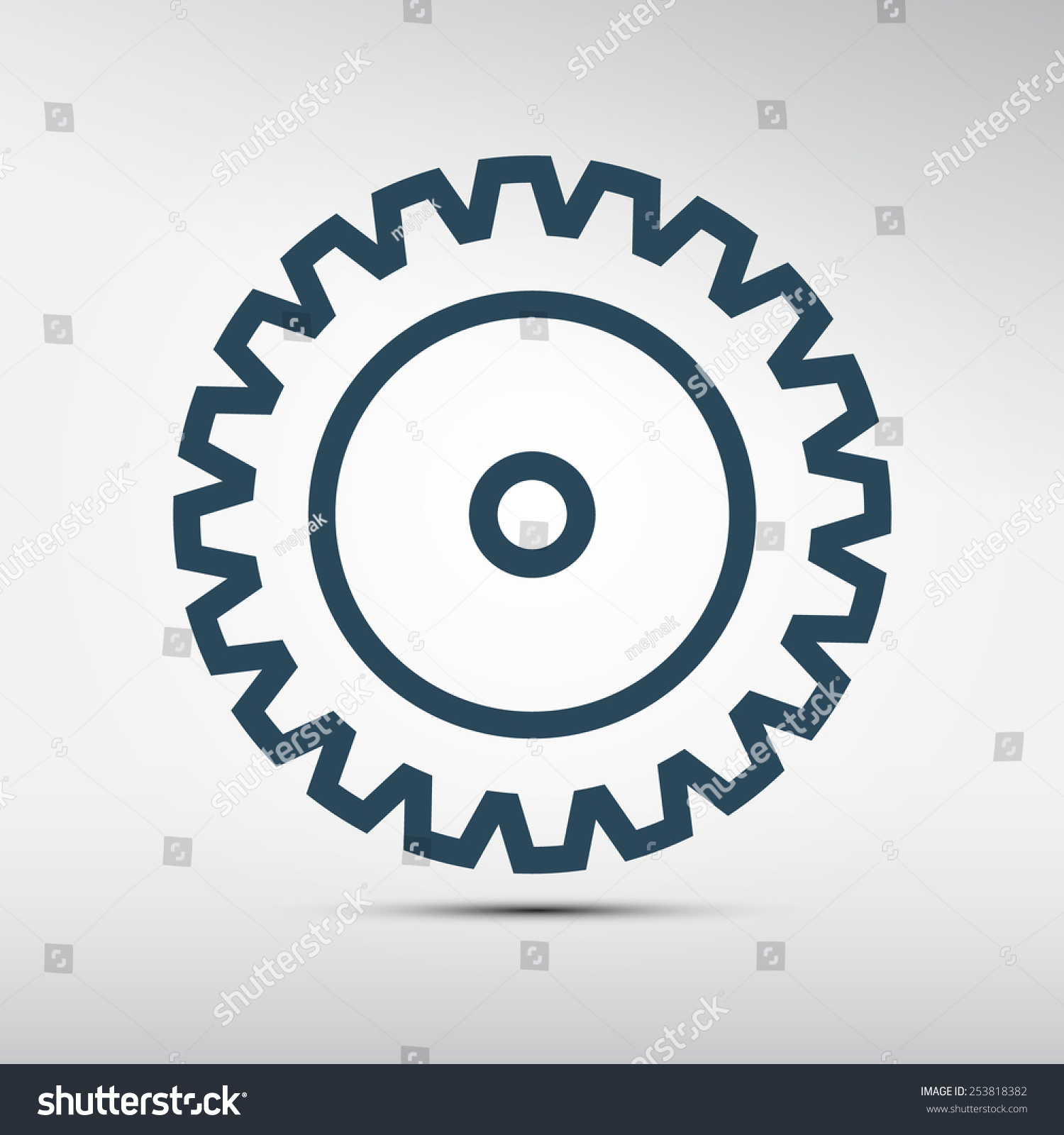 Cog Gear Vector Icon Stock Vector (Royalty Free) 253818382 | Shutterstock