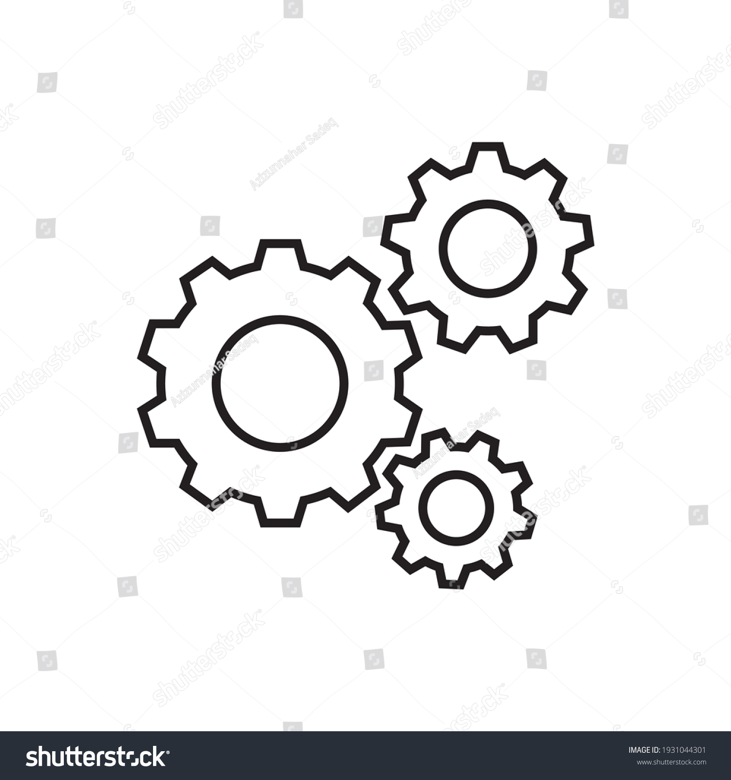 Cog Icon Design Vector File Stock Vector (Royalty Free) 1931044301