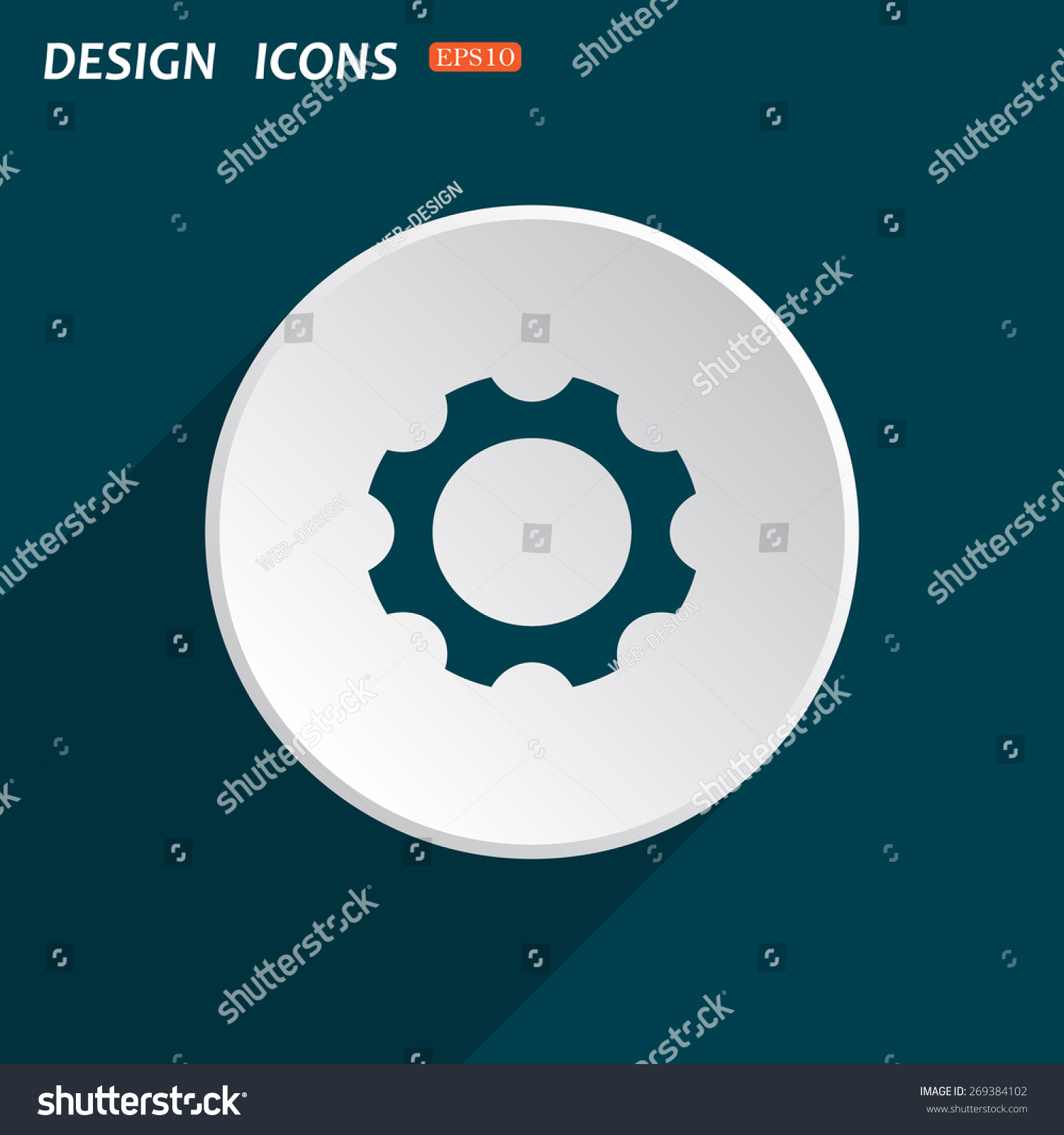 Cog Settings Icon Vector Design Stock Vector (Royalty Free) 269384102 ...