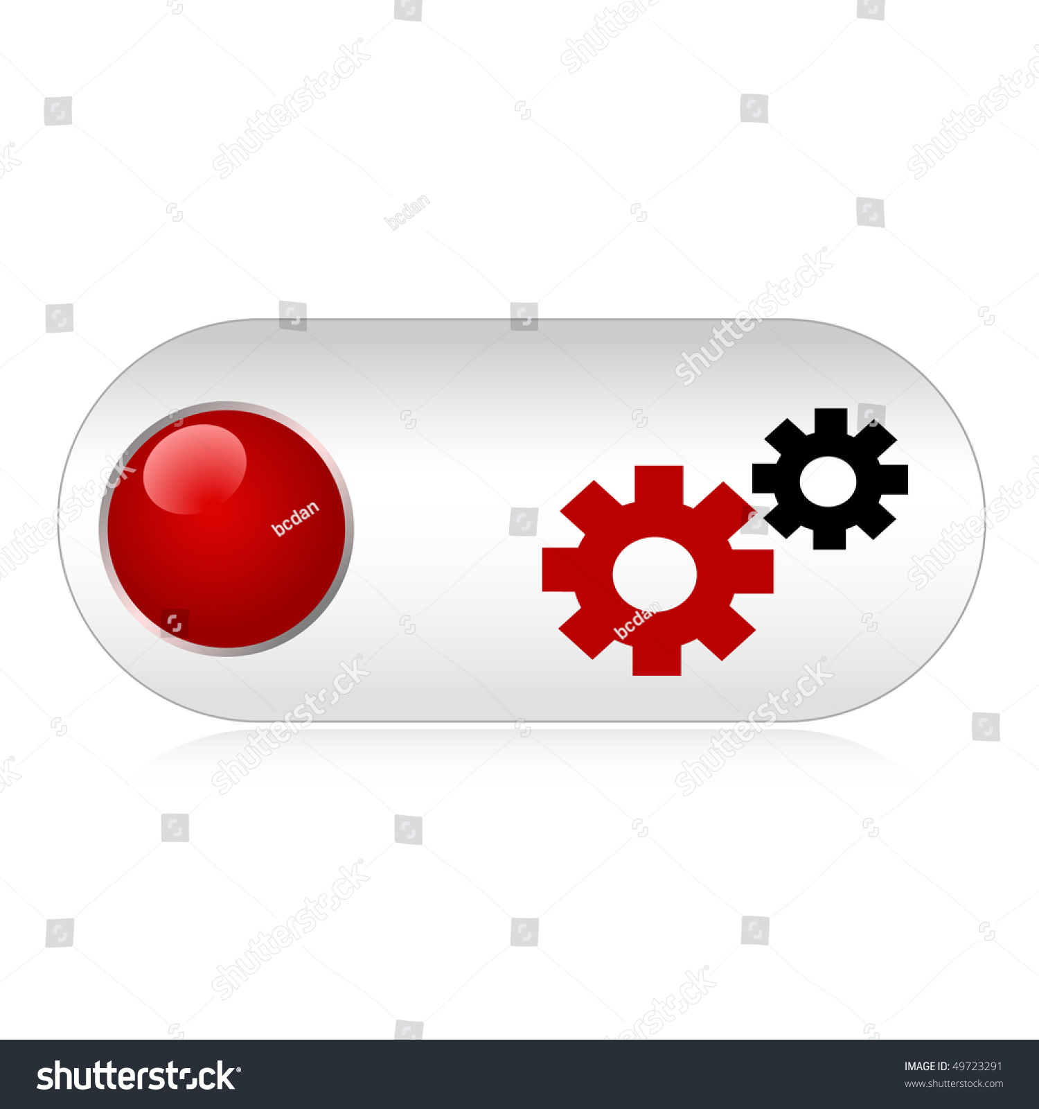 Cog Wheels Button Vector Stock Vector (Royalty Free) 49723291 ...