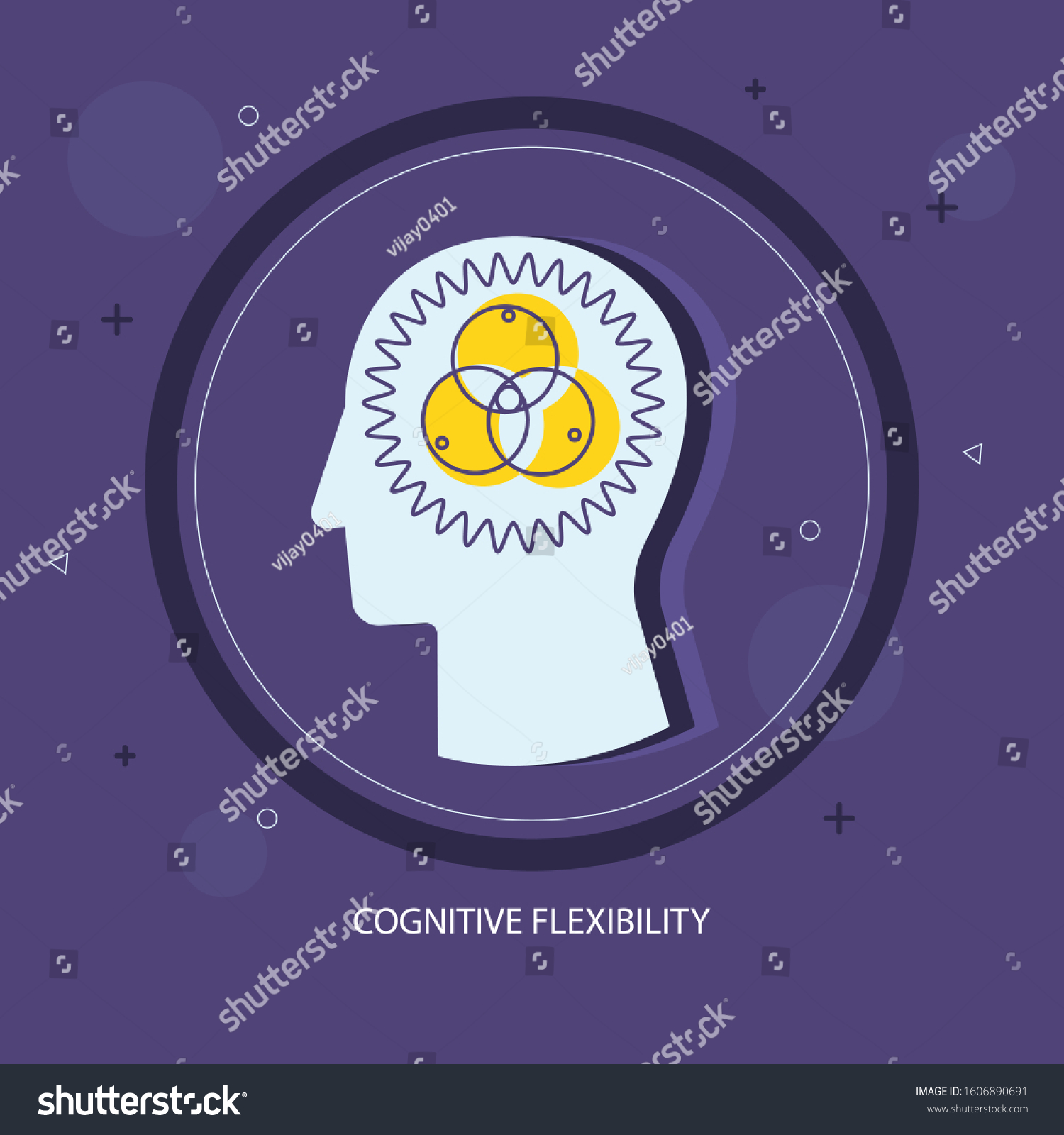 Cognitive Flexibility Icon Concept Human Head Stock Vector (Royalty ... Cognitive Flexibility Icon Concept Human Head Stock Vector (Royalty ...