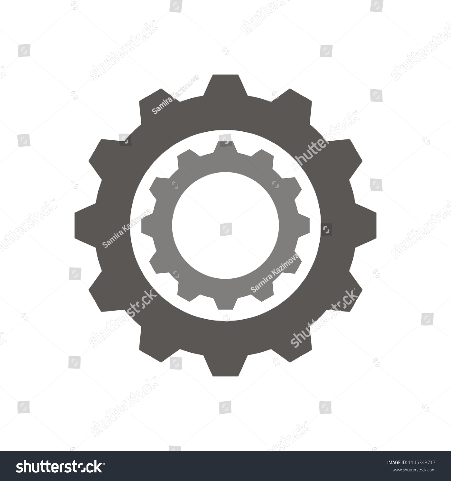 Cogwheel Development Icon Gear Vector Icon: เวกเตอร์สต็อก (ปลอดค่า ...