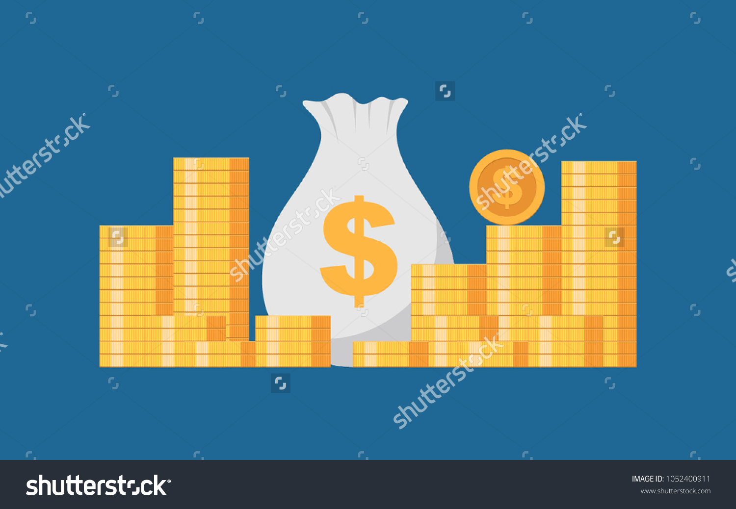 Coin Diagram Vector Design Stock Vector (Royalty Free) 1052400911