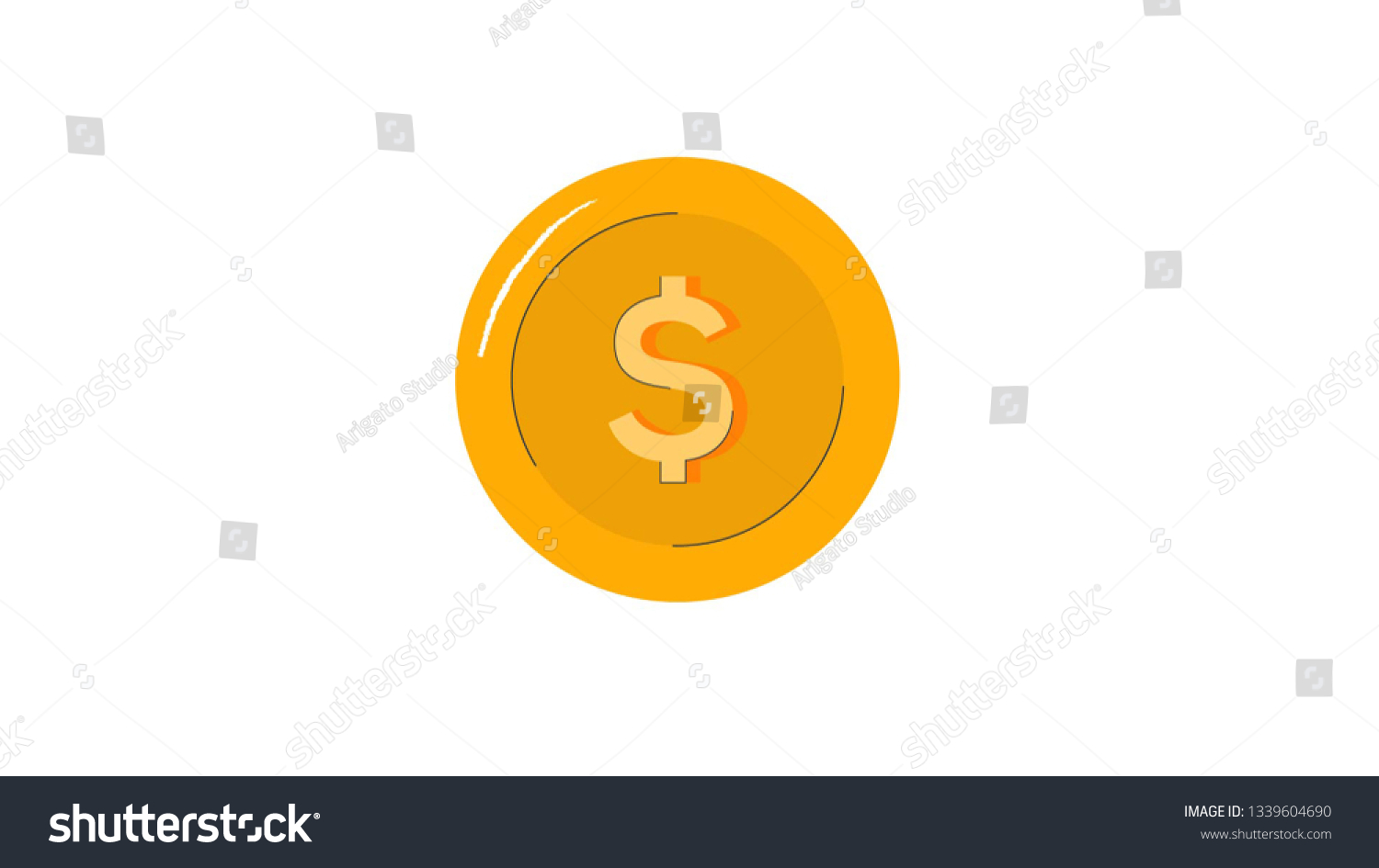 Coin Isolated Vector Illustration Stock Vector (Royalty Free ...