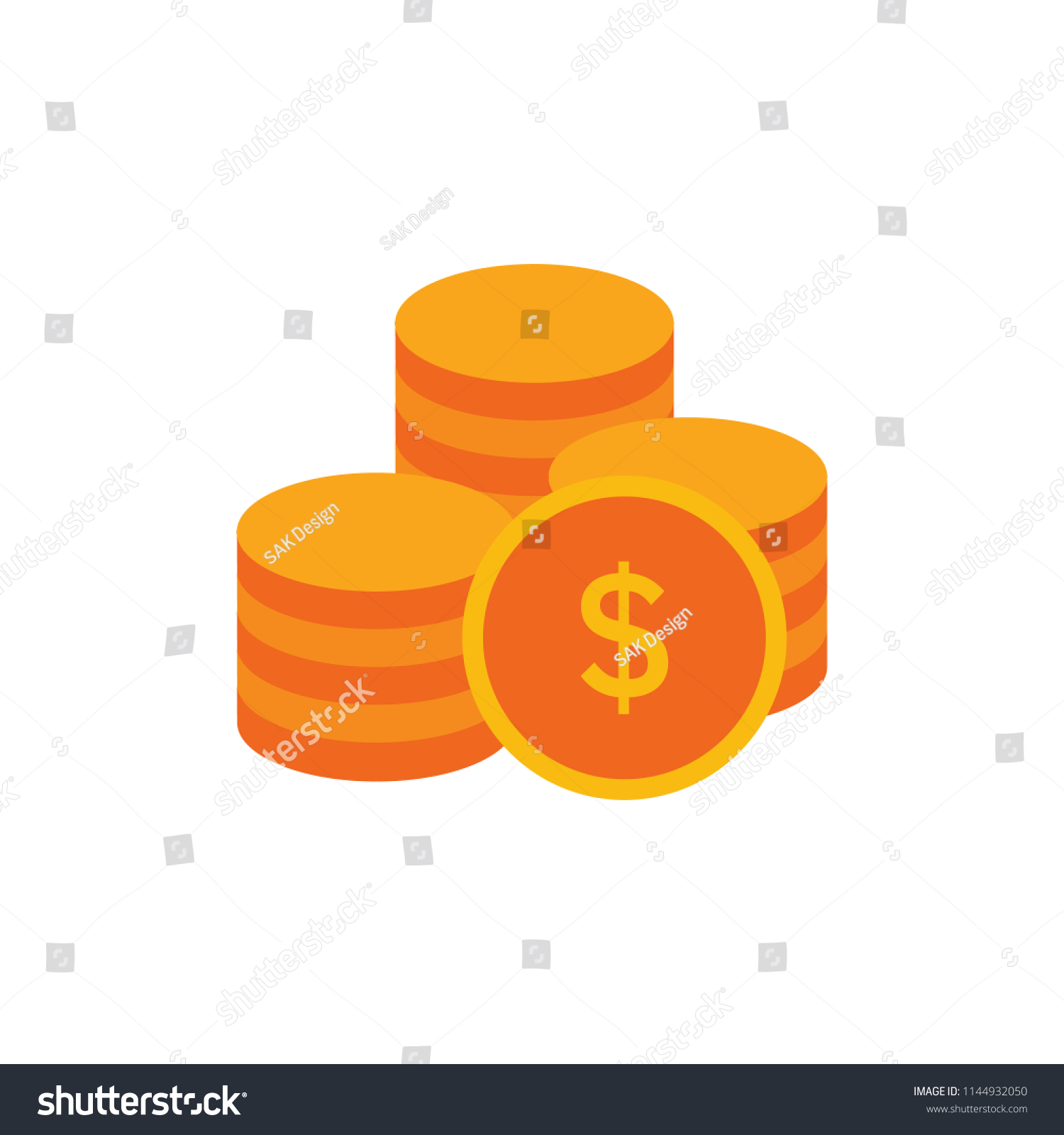 Coin Logo Icon Design Stock Vector (Royalty Free) 1144932050 | Shutterstock