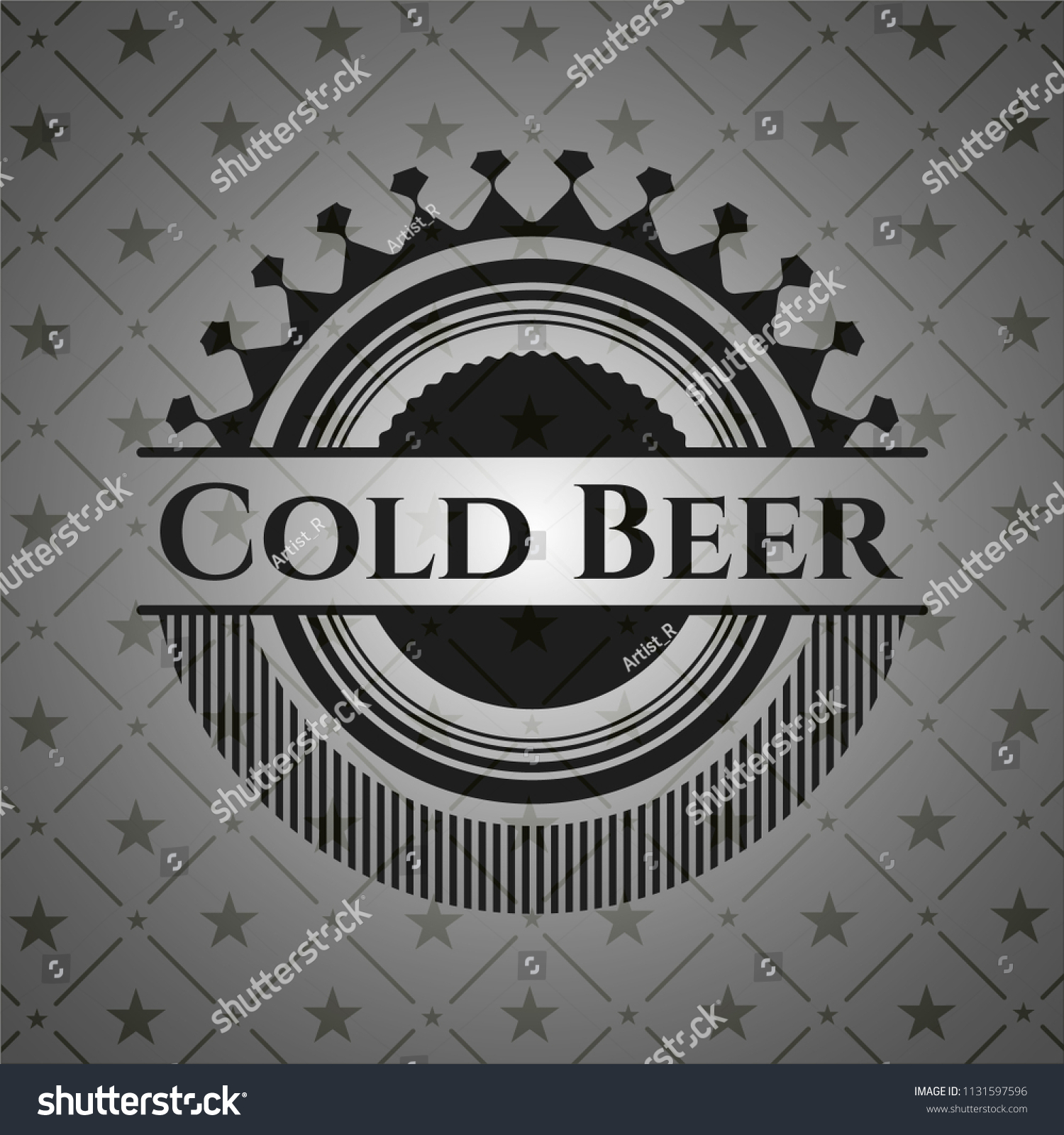 Cold Beer Dark Emblem Stock Vector (Royalty Free) 1131597596 | Shutterstock