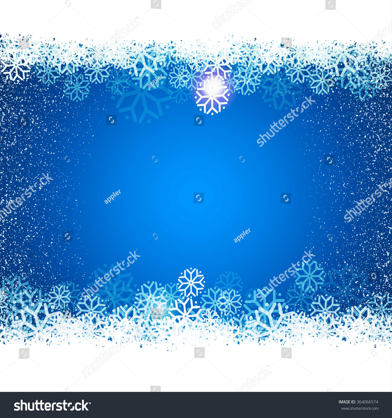 Cold Blue Night Winter Background Stock Vector (Royalty Free) 364066574