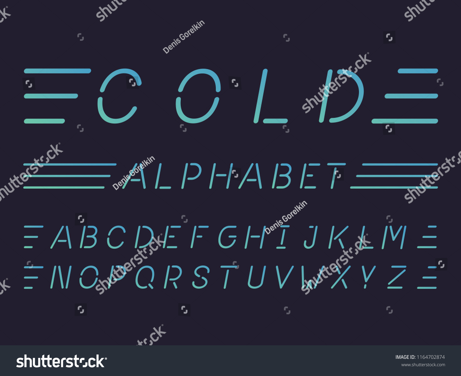 Cold Font Vector Alphabet Letters Typeface Stock Vector (Royalty Free ...