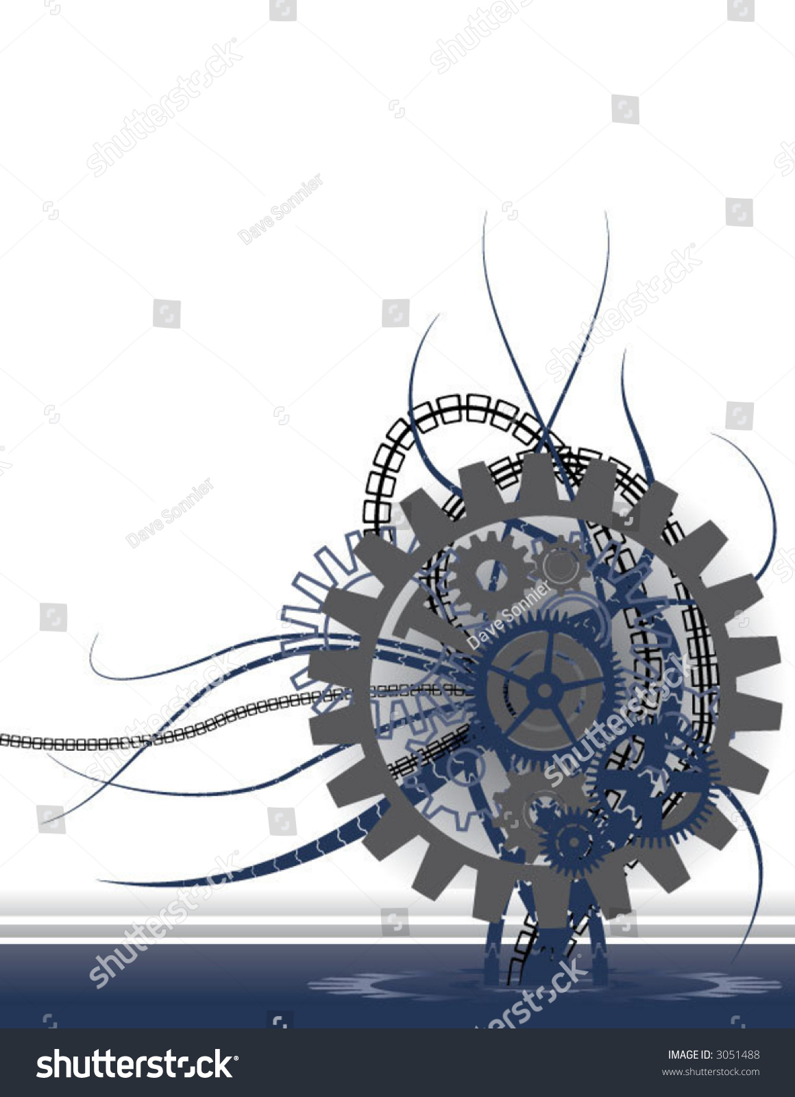 Cold Futuristic Mechanical Background Design Element Stock Vector ...