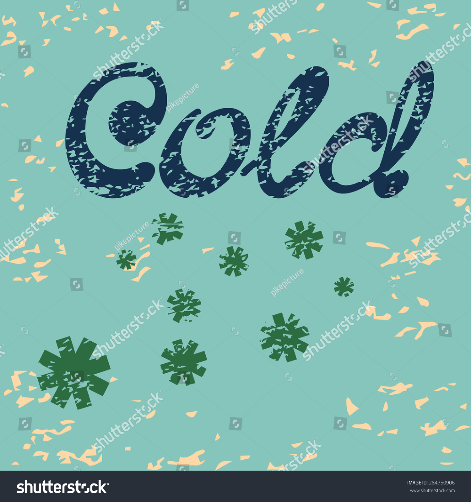 Cold Hand Drawn Letter Stock Vector (Royalty Free) 284750906 | Shutterstock