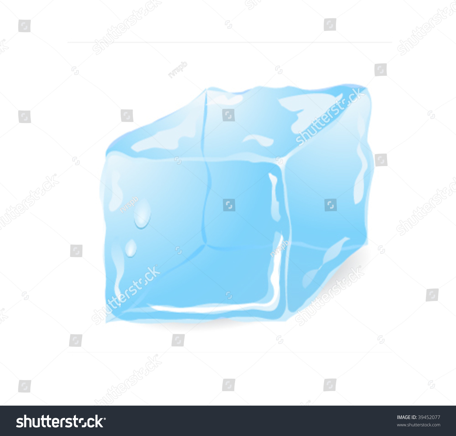 Cold Ice Cube Stock Vector 39452077 - Shutterstock