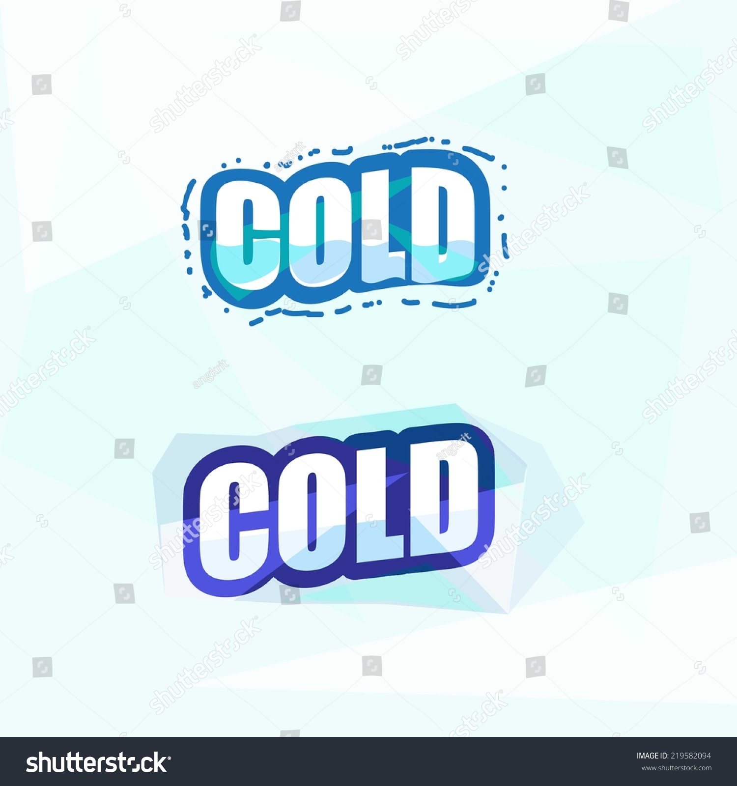 Cold Letters Ice Concept Vector Illustration Stock Vector (Royalty Free ...