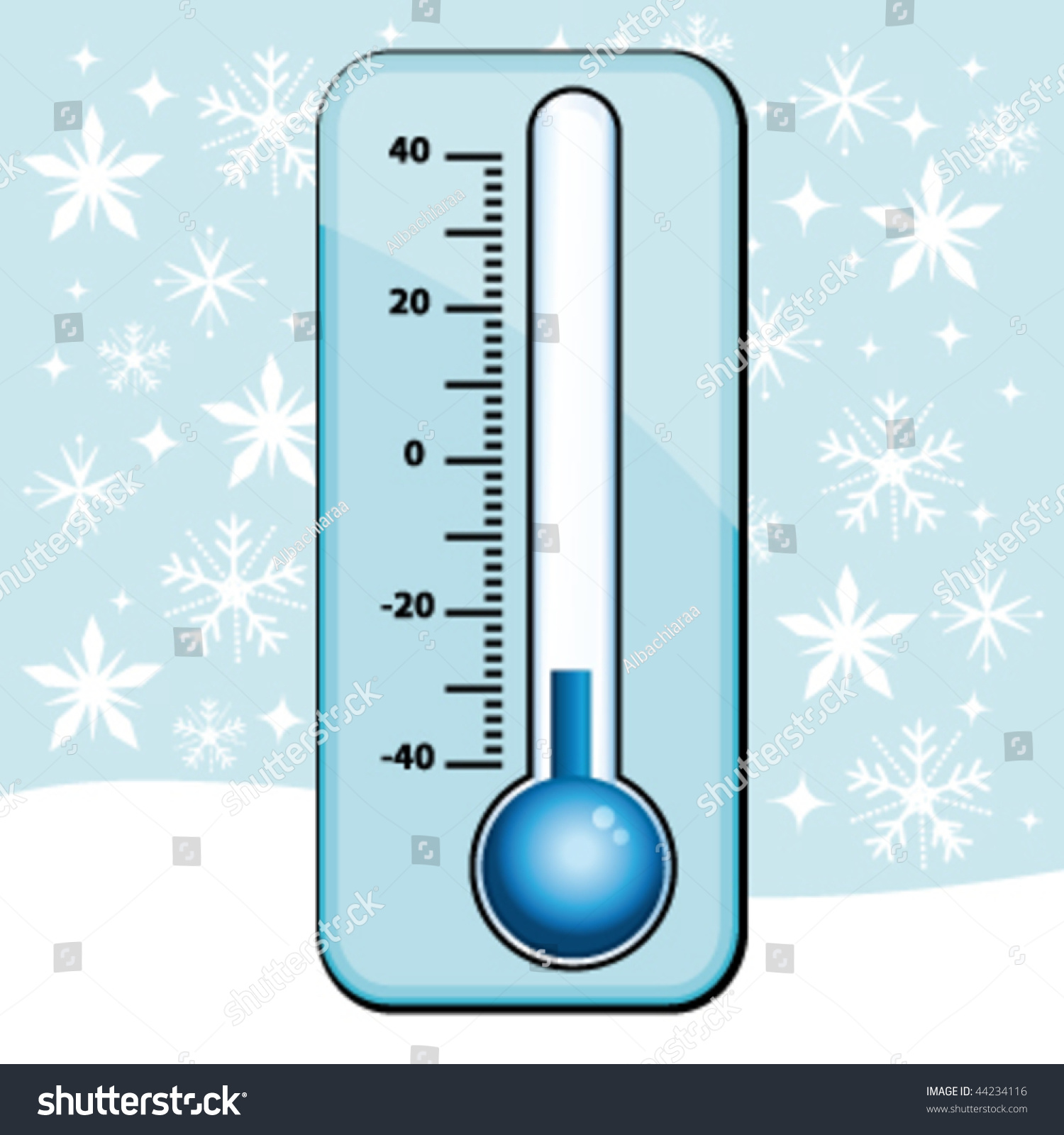 Cold Thermometer Vector Illustration Stock Vector 44234116 - Shutterstock