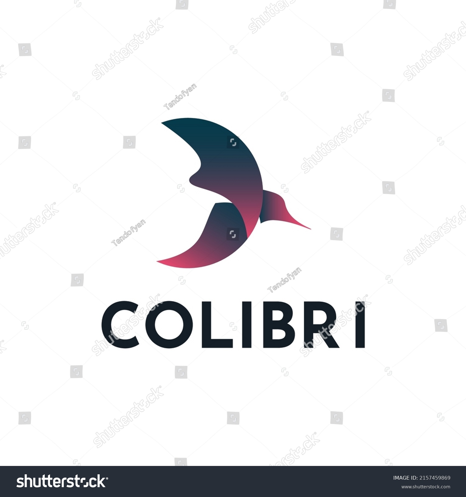 Colibri Bird Logo Design Vector Eps Stock Vector (Royalty Free ...
