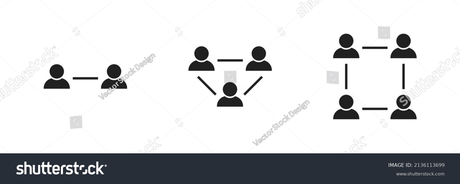 Collaboration Icon Set Teamwork Symbol Set Stock Vector (Royalty Free ...