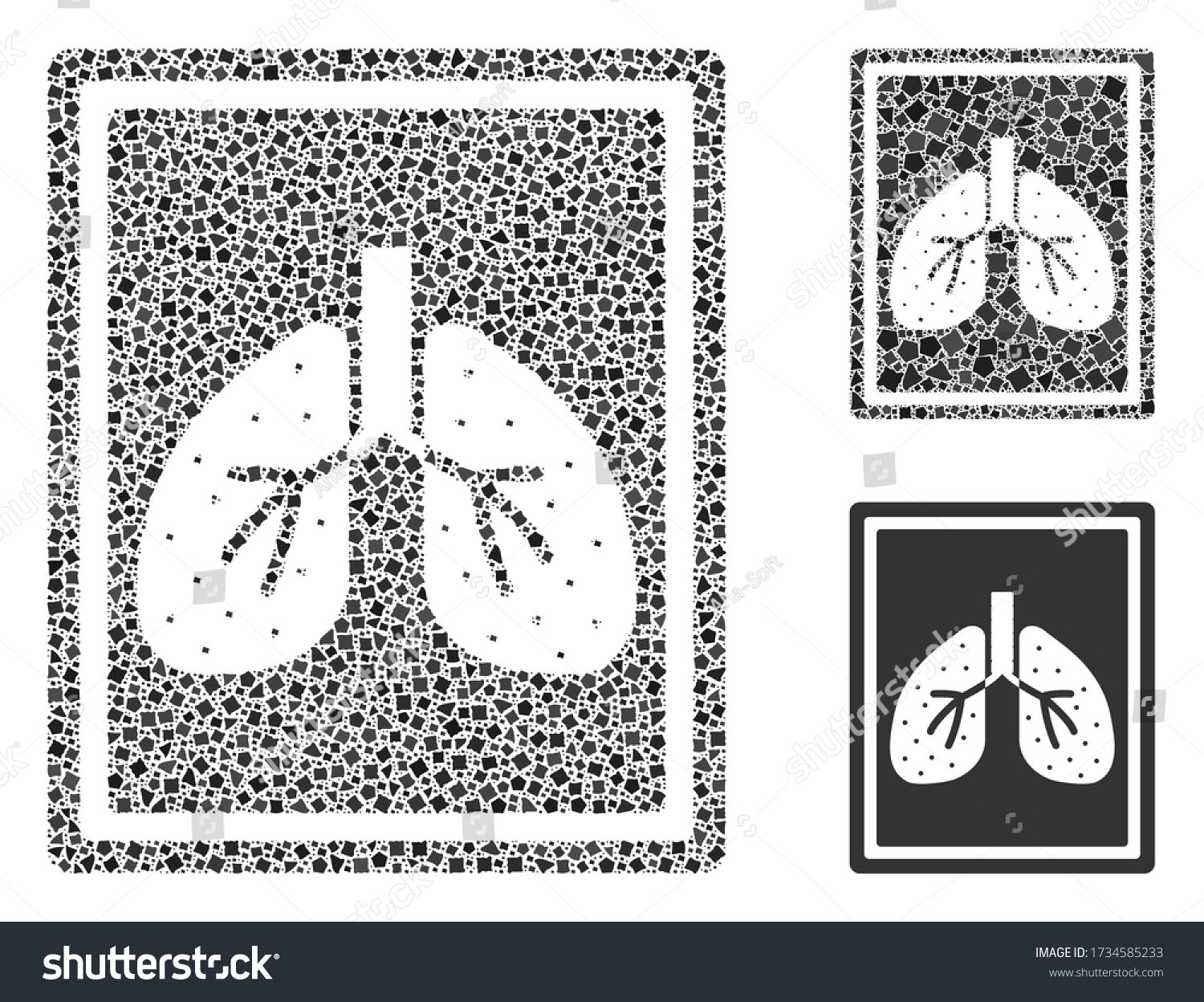 Collage Lungs Fluorography Icon Constructed Tremulant Stock Vector ... Collage Lungs Fluorography Icon Constructed Tremulant Stock Vector ...